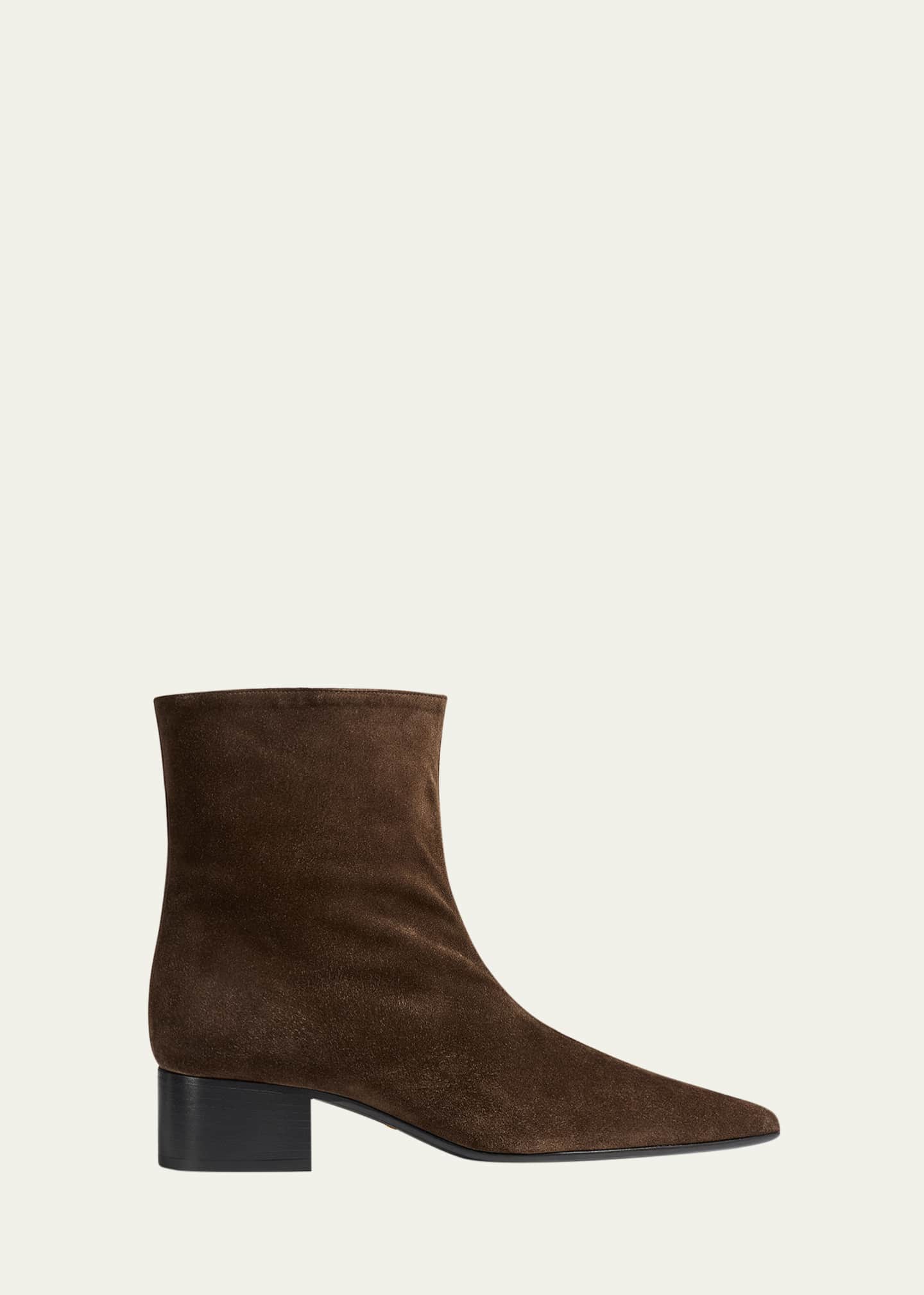 Khaite Andee Suede Ankle Boots - Bergdorf Goodman