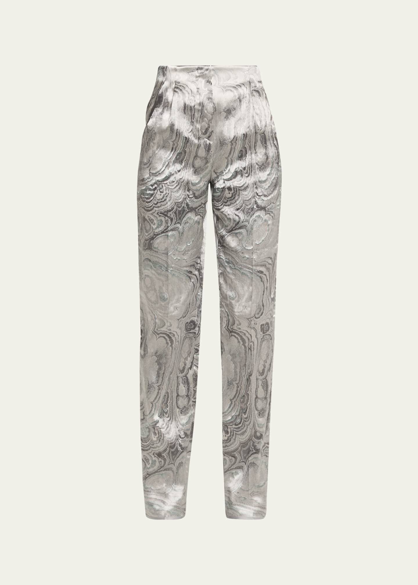 Giorgio Armani Virgin Wool Marbled Trousers - Bergdorf Goodman