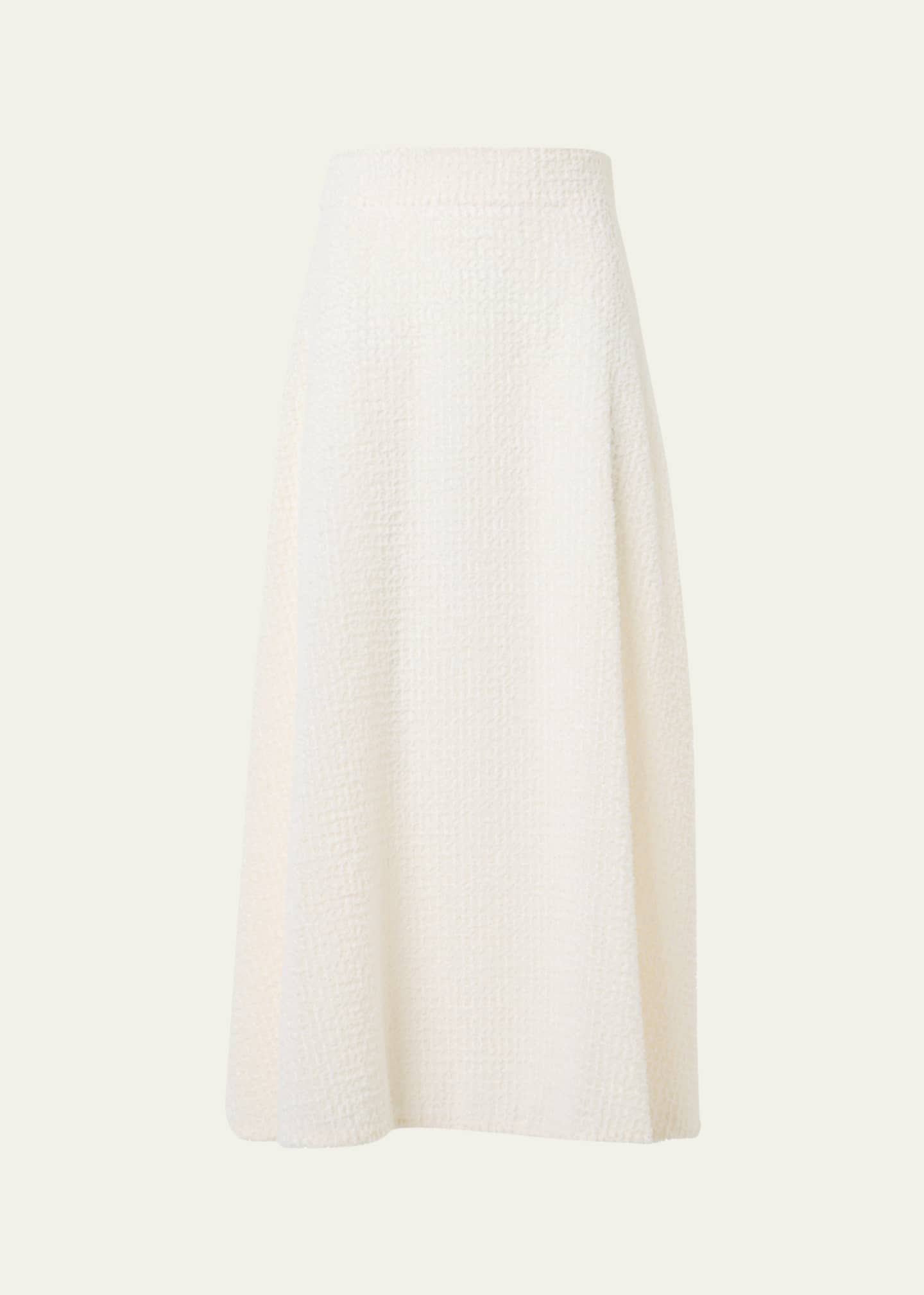 Akris Fringe Techno Grid A-Line Midi Skirt - Bergdorf Goodman