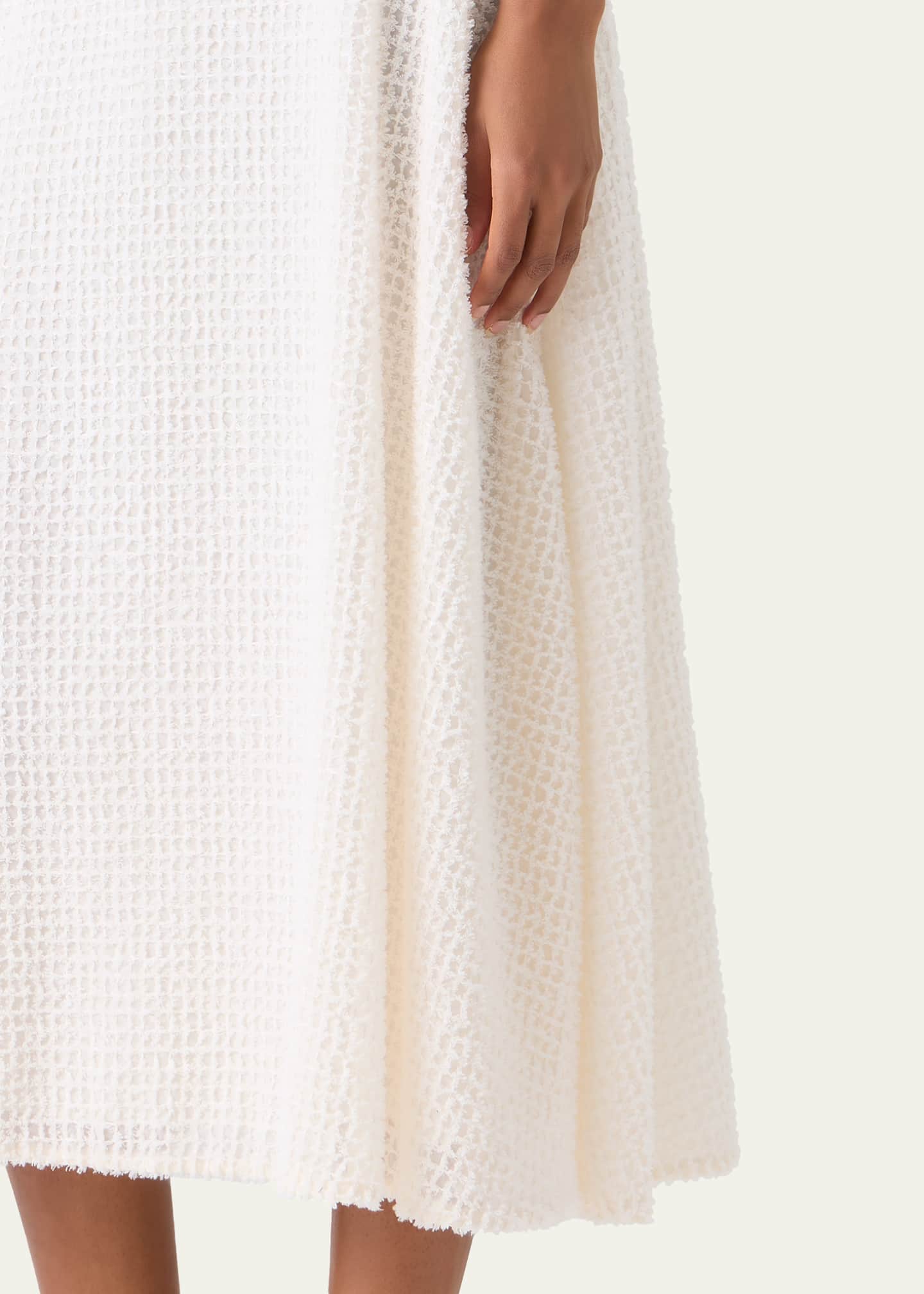 Akris Fringe Techno Grid A-Line Midi Skirt - Bergdorf Goodman
