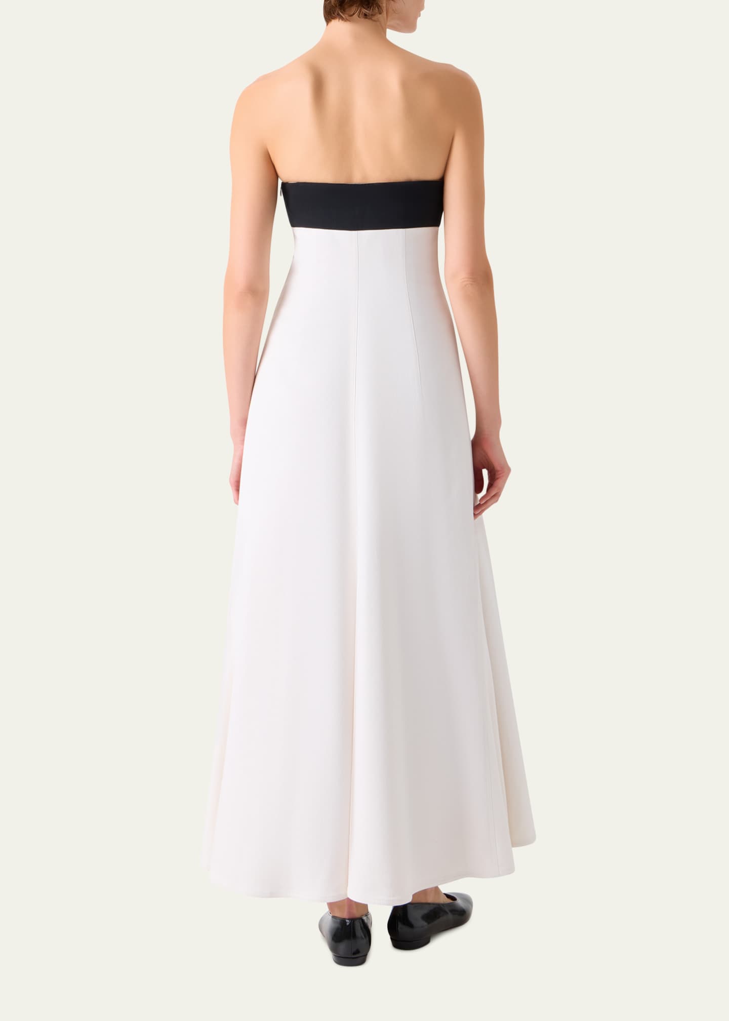 Akris Strapless Denim A-Line Ankle Dress - Bergdorf Goodman