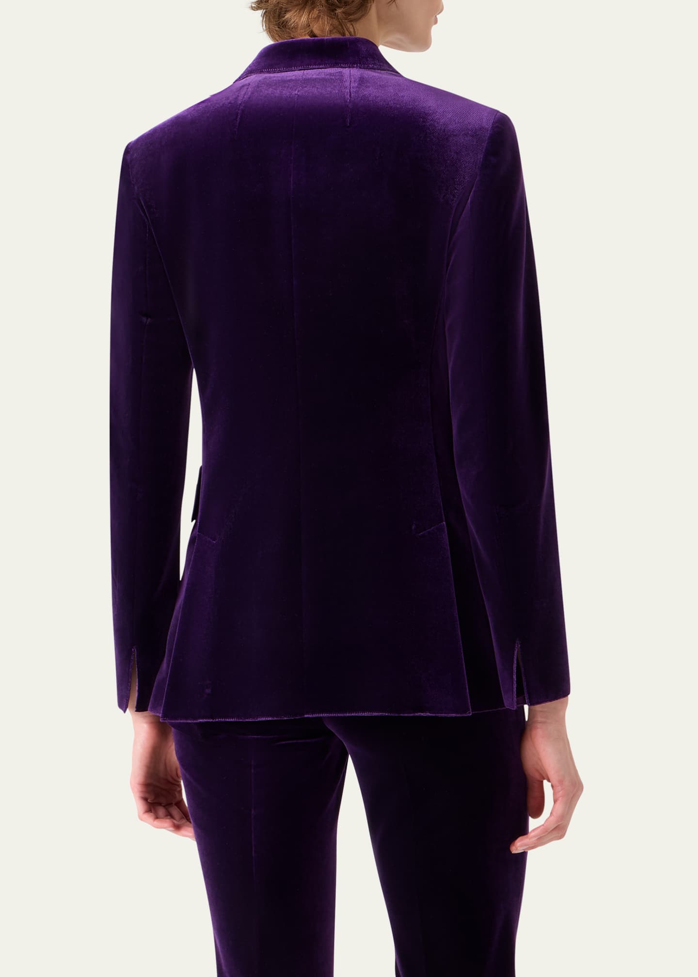 Akris Arie Velvet Single-Breasted Jacket - Bergdorf Goodman