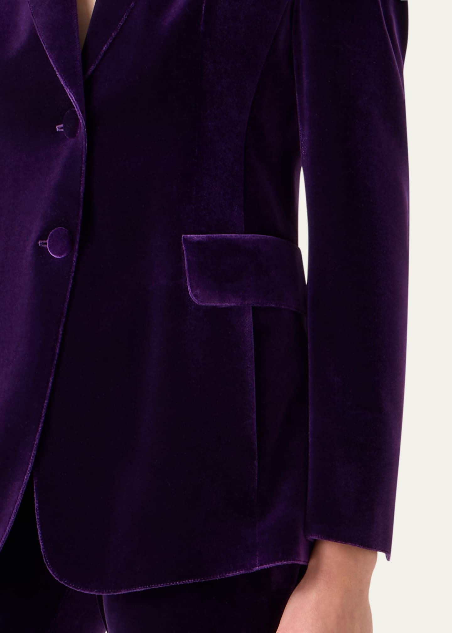 Akris Arie Velvet Single-Breasted Jacket - Bergdorf Goodman