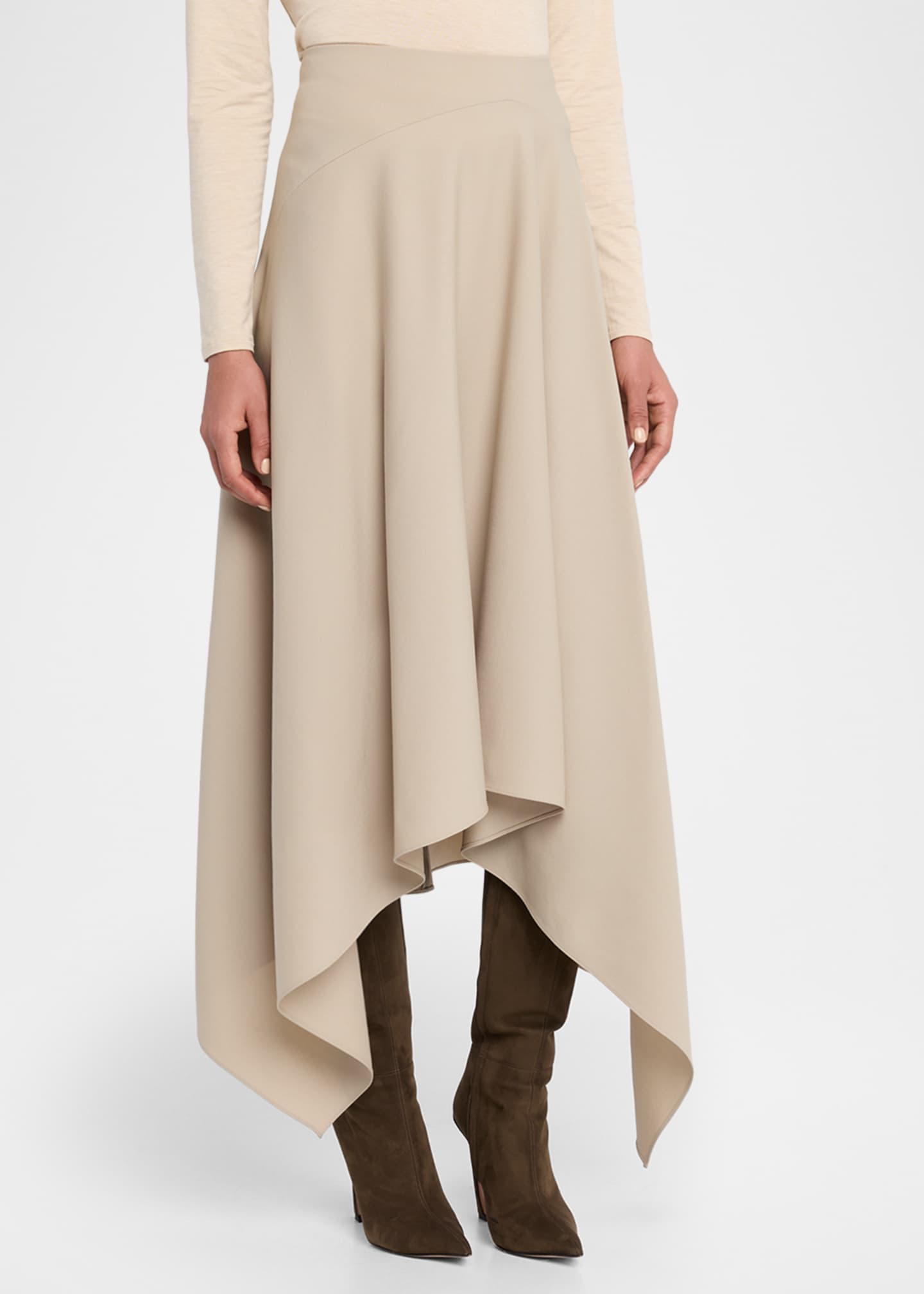 Lafayette 148 New York Handkerchief Wool Suiting Maxi Skirt - Bergdorf ...