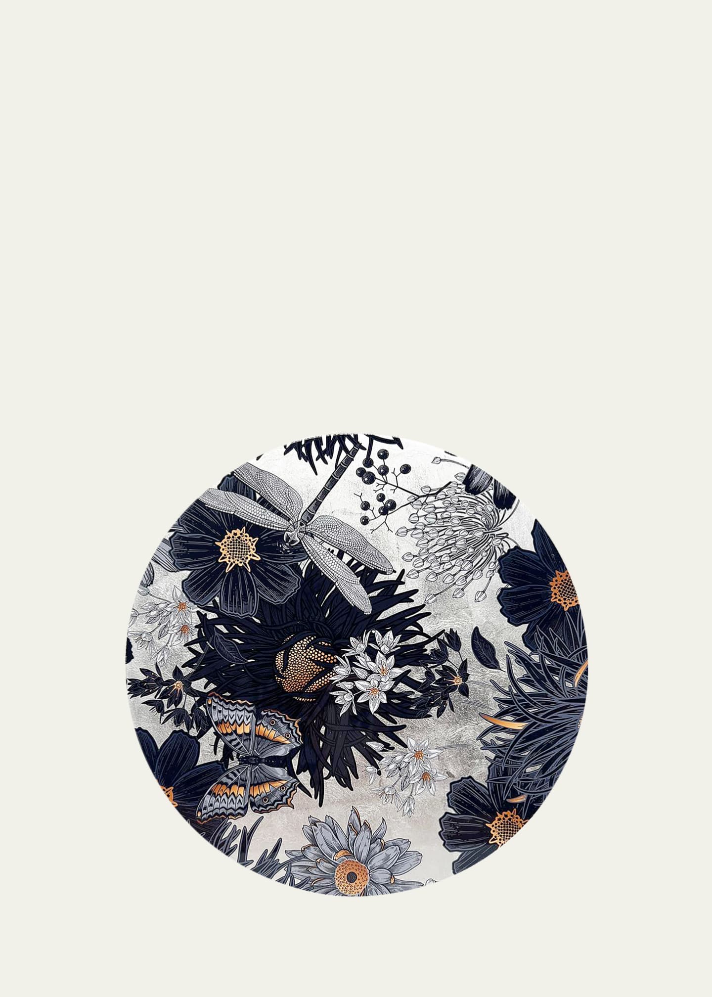 Nomi K Silver Leaf Dragonfly Lacquer Placemat, 15" Round - Bergdorf Goodman