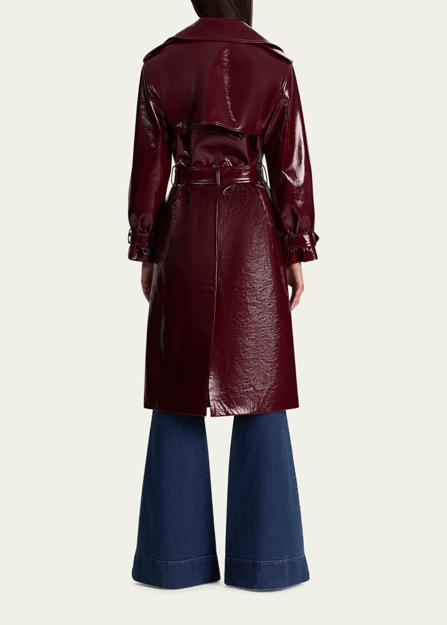 Alice + Olivia Nevada Vegan Leather Trench Coat - Bergdorf Goodman