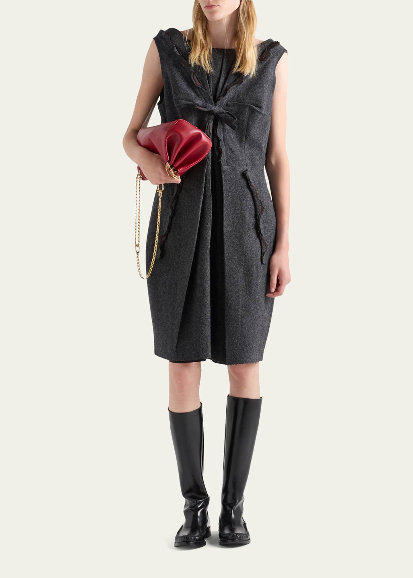 Prada Shetland Wool Dress - Bergdorf Goodman