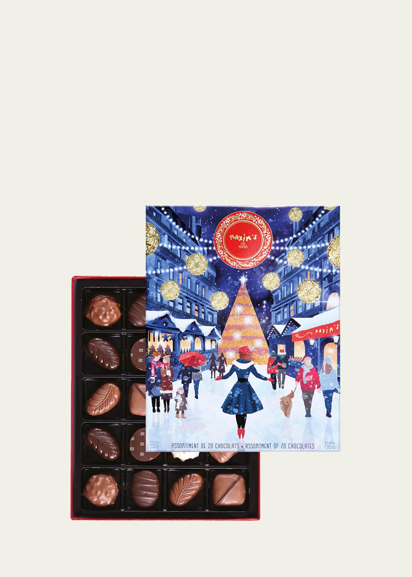 Maxim's de Paris Christmas in Paris Chocolate Gift Box, 20 Pieces ...