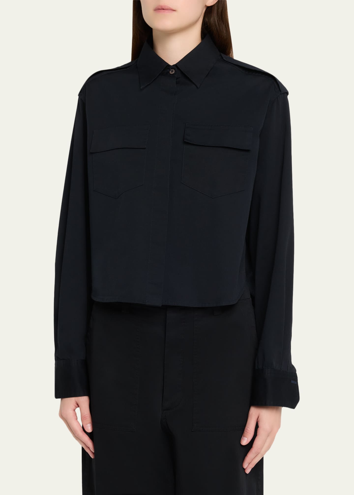 A.L.C. Nico Button-Front Shirt - Bergdorf Goodman
