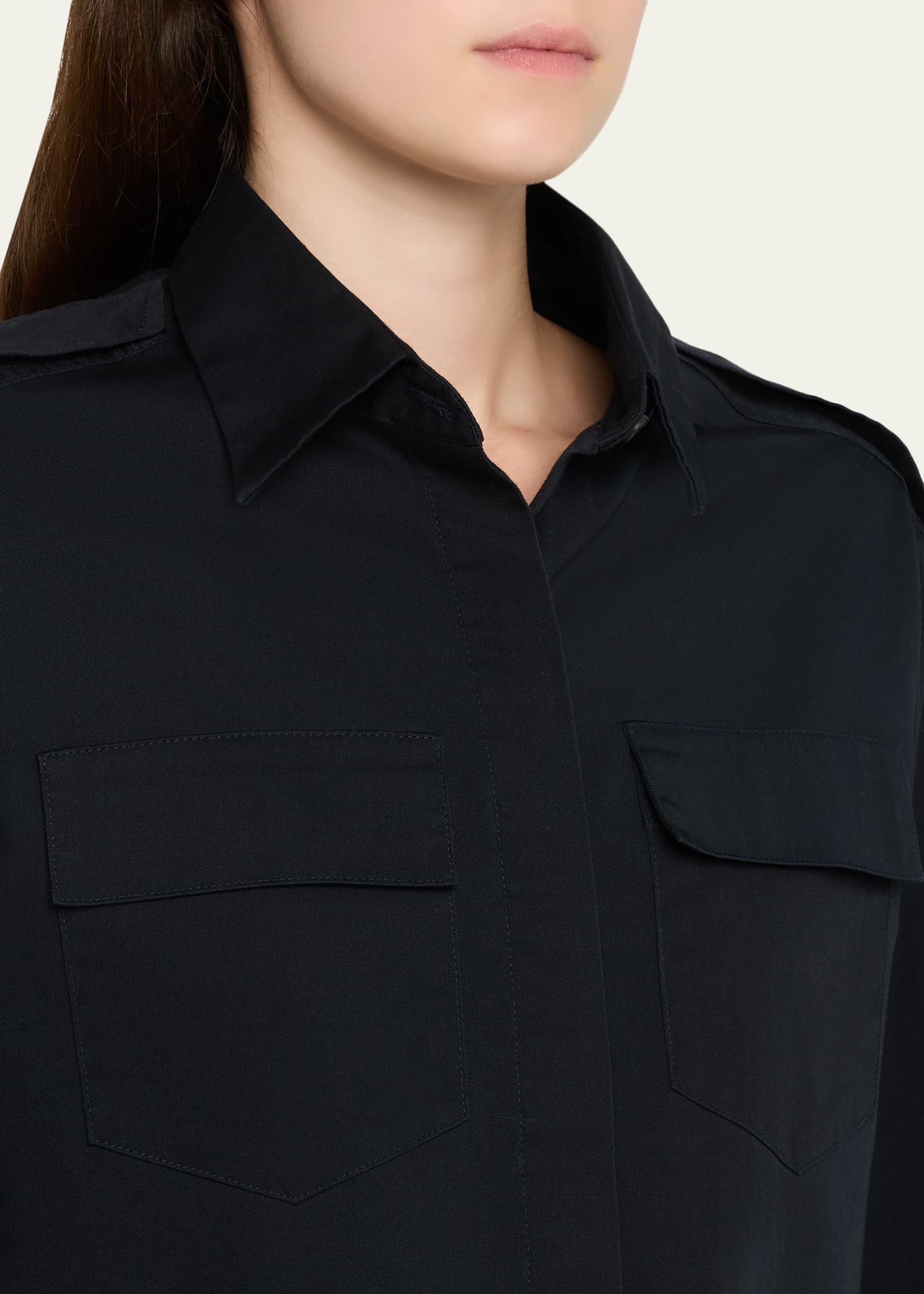 A.L.C. Nico Button-Front Shirt - Bergdorf Goodman