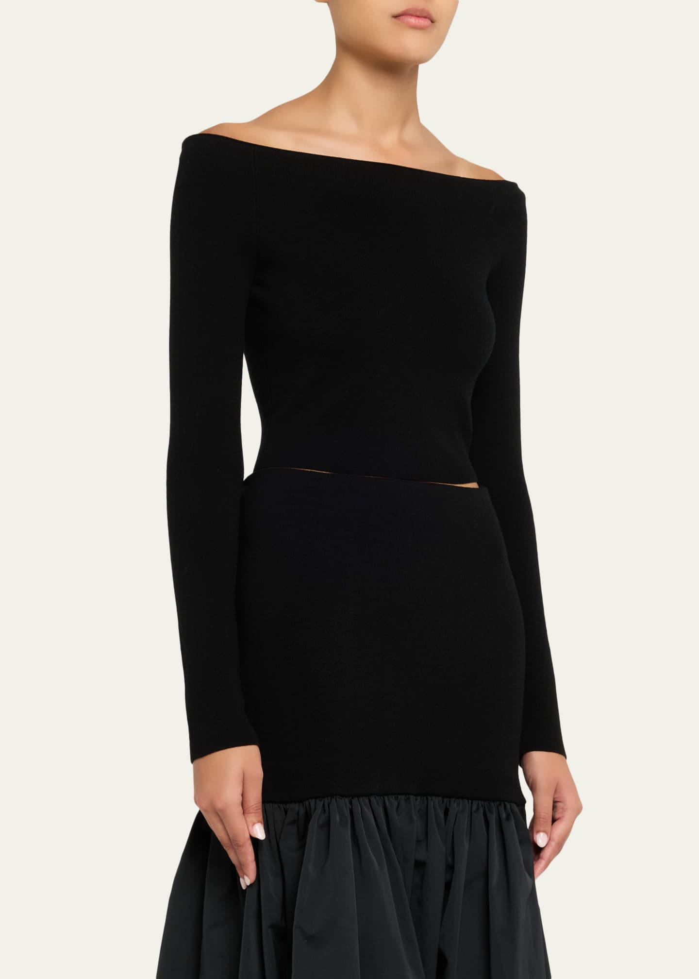 A.L.C. Jo Off-The-Shoulder Crop Top - Bergdorf Goodman