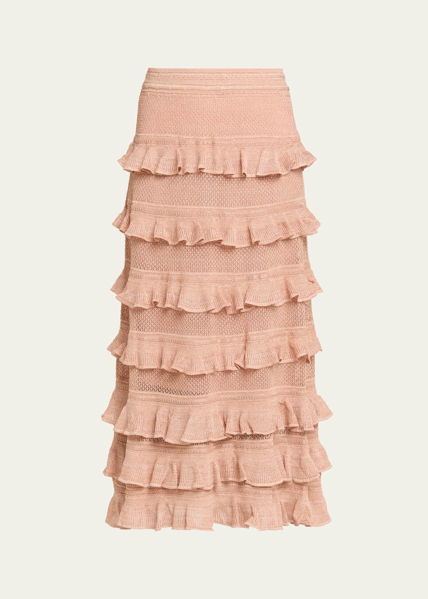 Zimmermann Rebellion Lace Frill Midi Skirt - Bergdorf Goodman