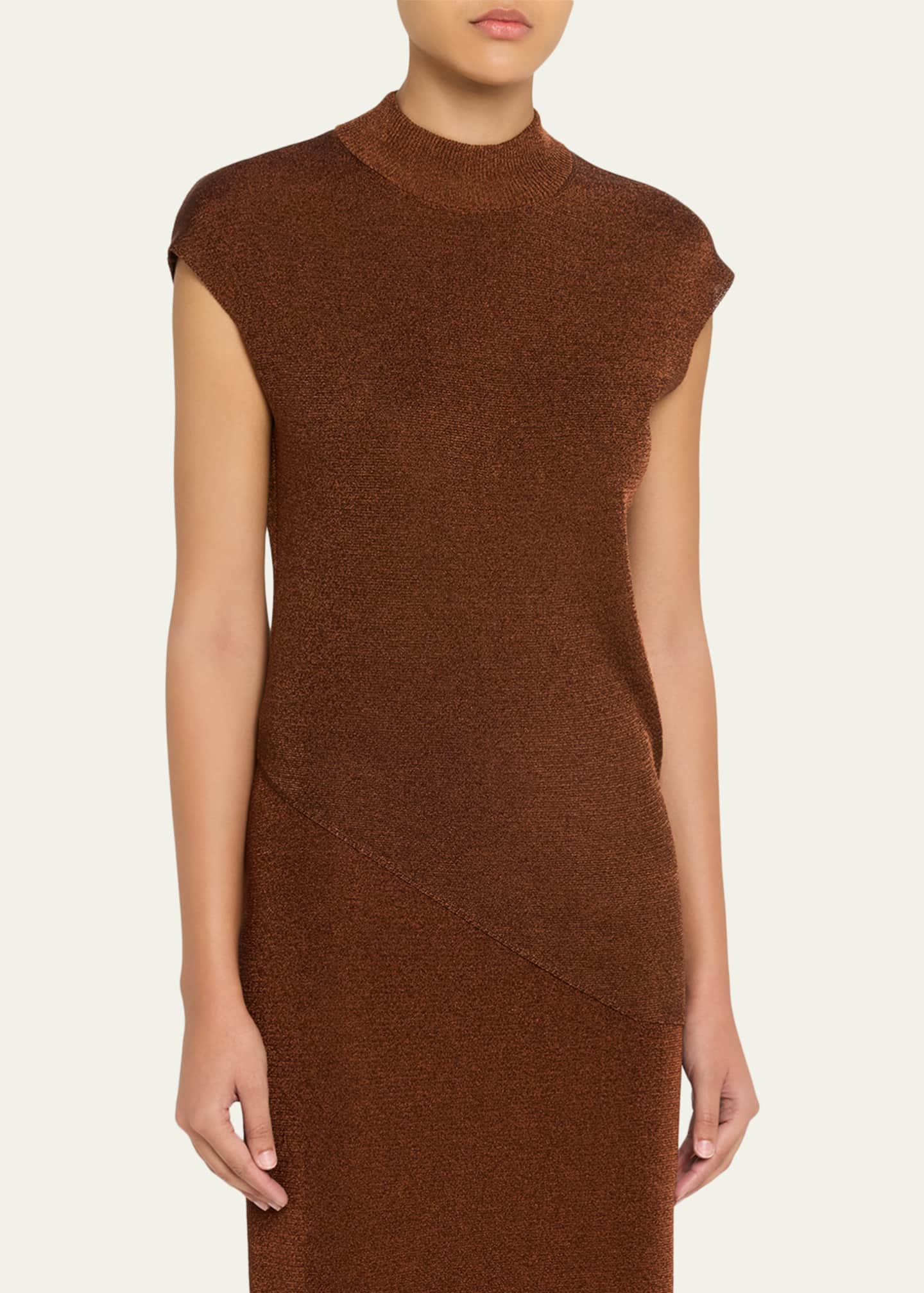 A.L.C. Edith Asymmetric Mock-Neck Top - Bergdorf Goodman
