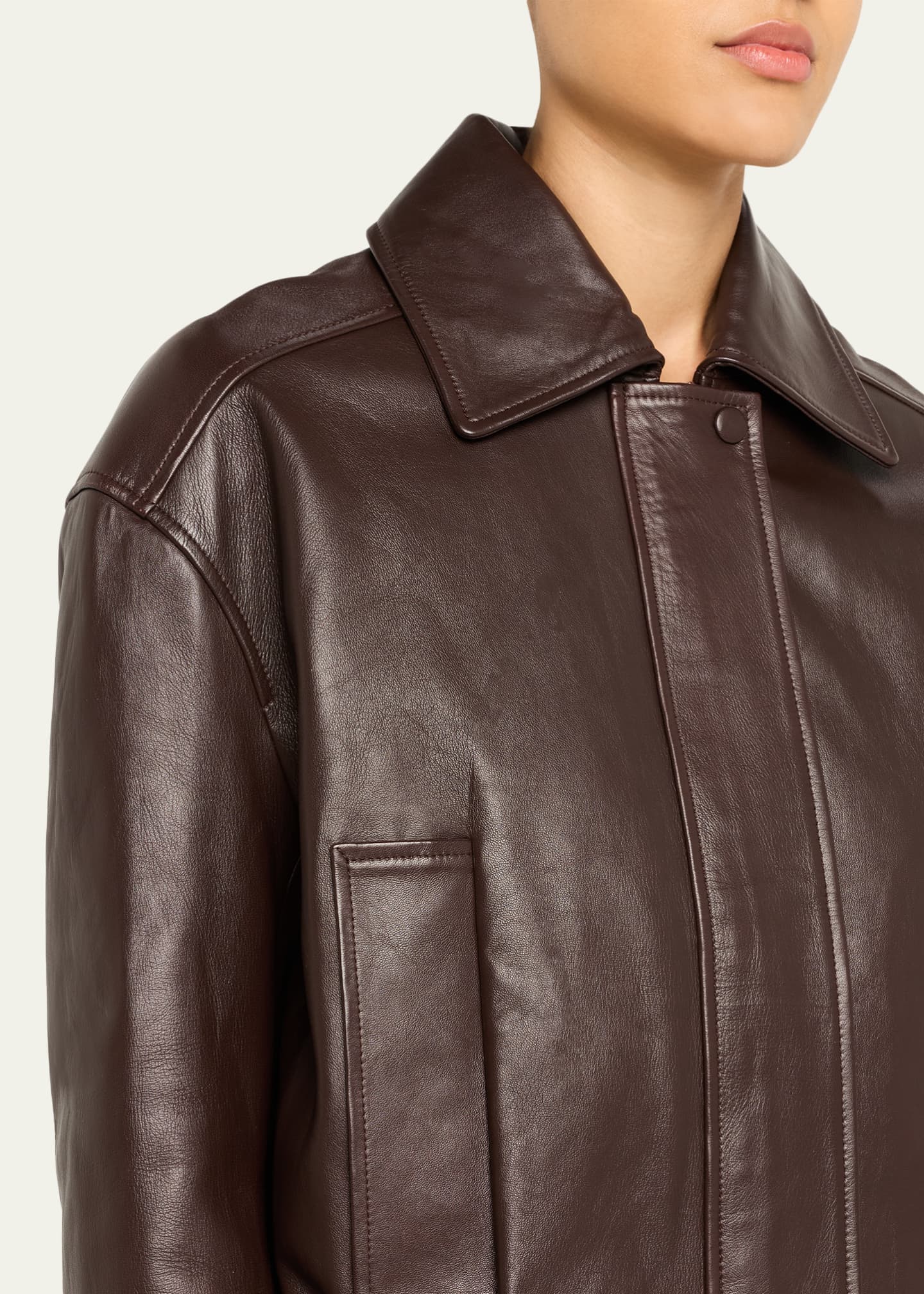 A.L.C. Otto Leather Bomber Jacket - Bergdorf Goodman