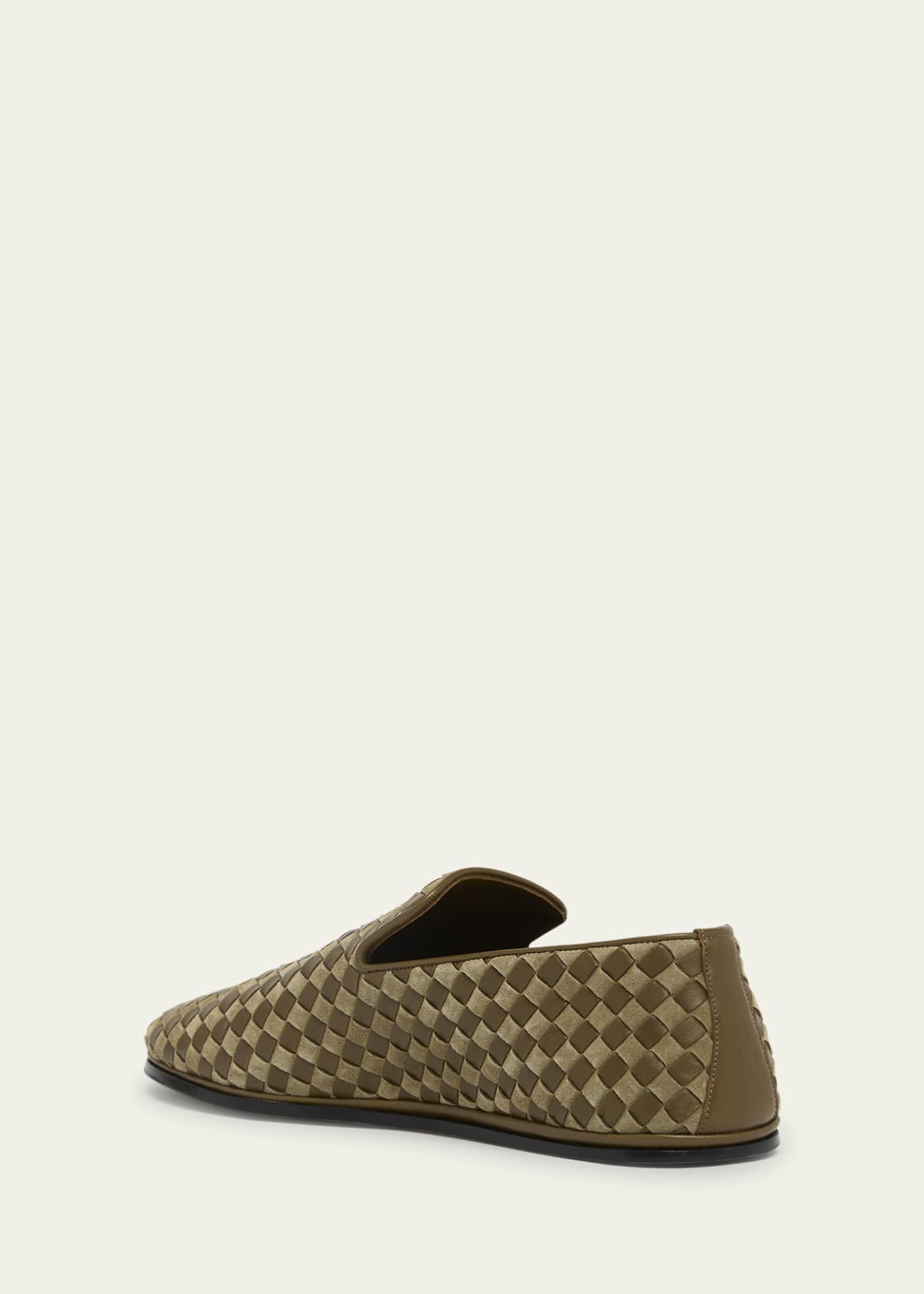 Bottega Veneta Men's Sunday Intrecciato Leather Slippers - Bergdorf Goodman