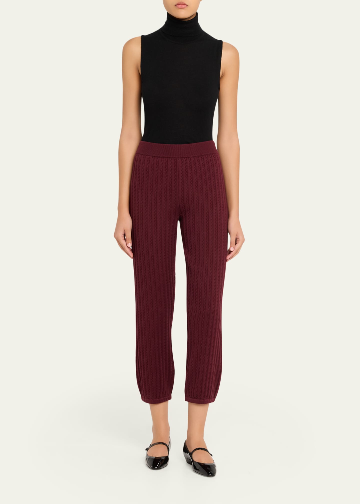 SIMKHAI Tillie Cashmere-Cotton Travel Pants - Bergdorf Goodman