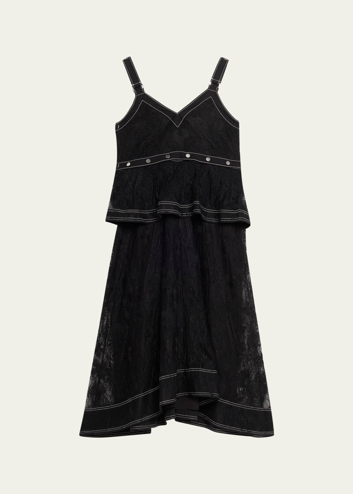 3.1 Phillip Lim Sleeveless Layered Lace Midi Dress - Bergdorf Goodman