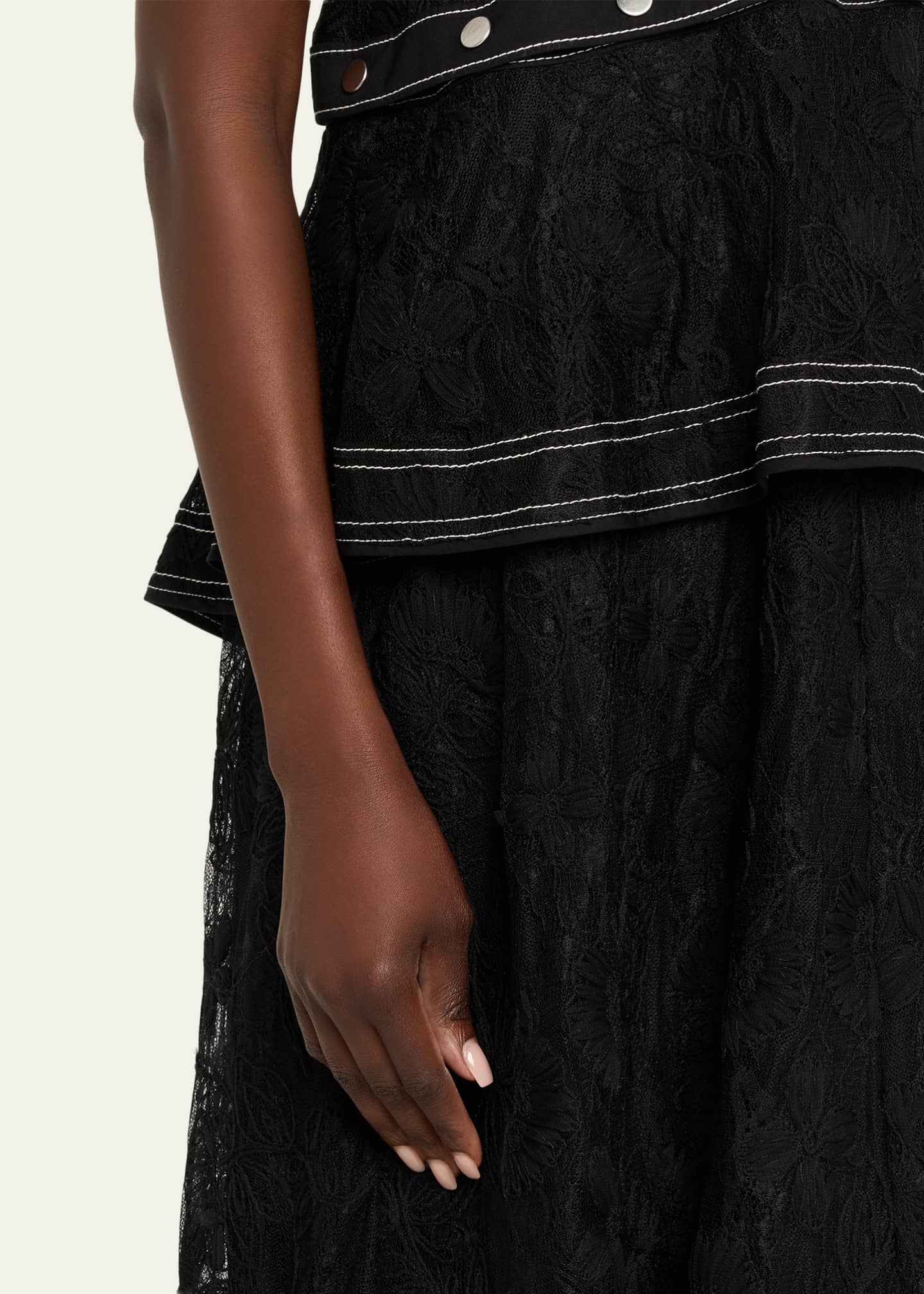 3.1 Phillip Lim Sleeveless Layered Lace Midi Dress - Bergdorf Goodman