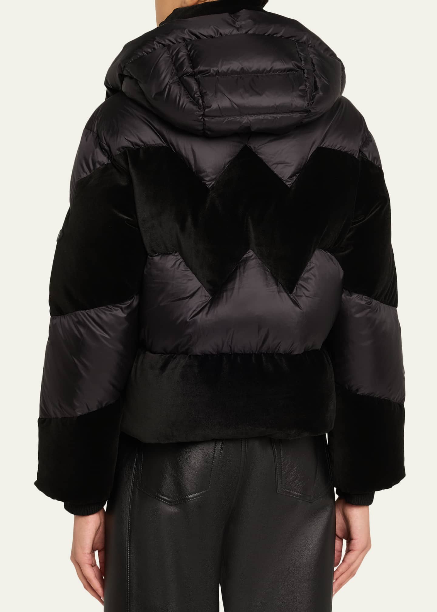 Bogner Cathy Nylon & Velvet Down Jacket with Detachable Hood - Bergdorf ...