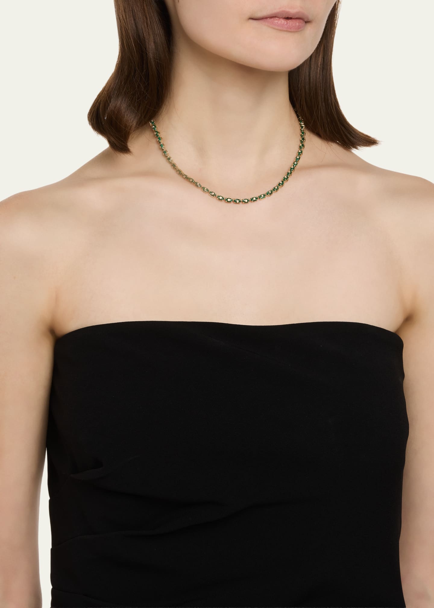 Sydney Evan Tiny Carved Malachite Evil Eye Necklace with Diamonds ...