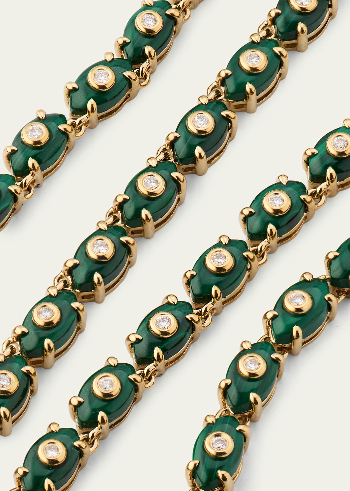 Sydney Evan Tiny Carved Malachite Evil Eye Necklace with Diamonds ...