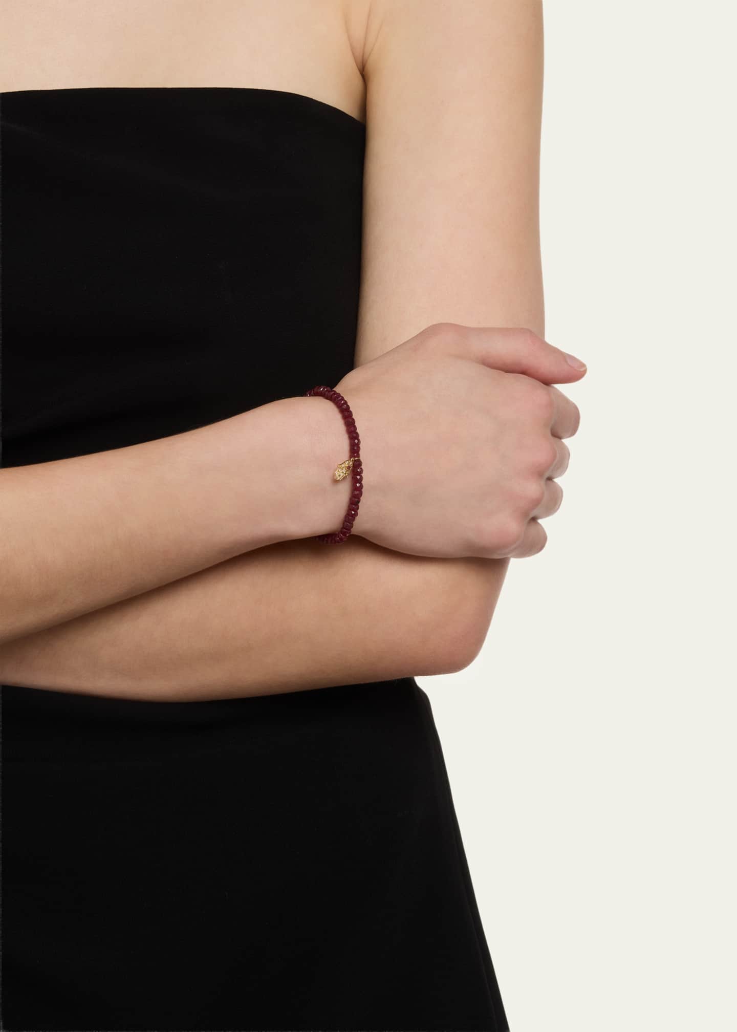 Sydney Evan 14K Diamond Hamsa on Ruby Bracelet - Bergdorf Goodman