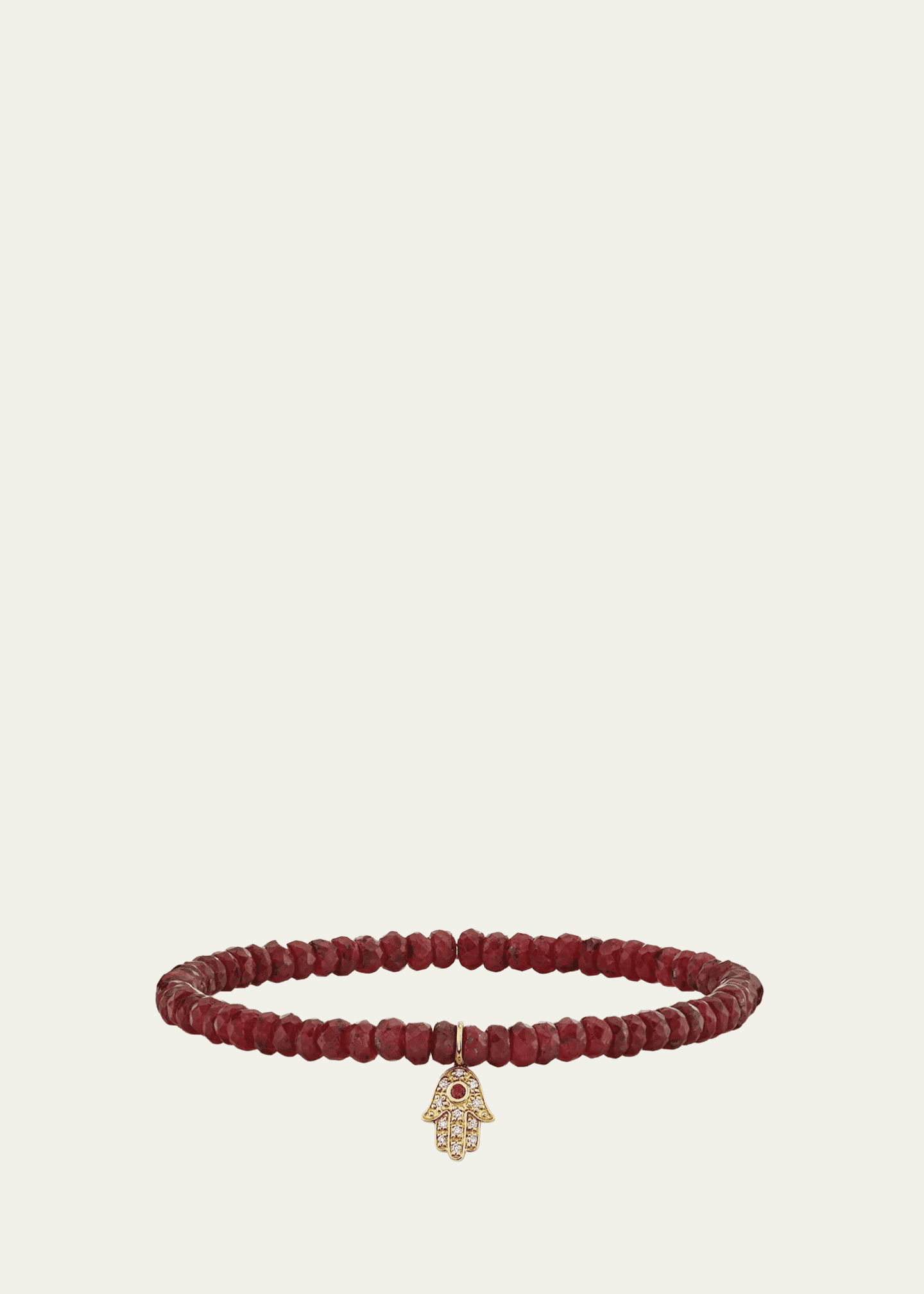 Sydney Evan 14K Diamond Hamsa on Ruby Bracelet - Bergdorf Goodman