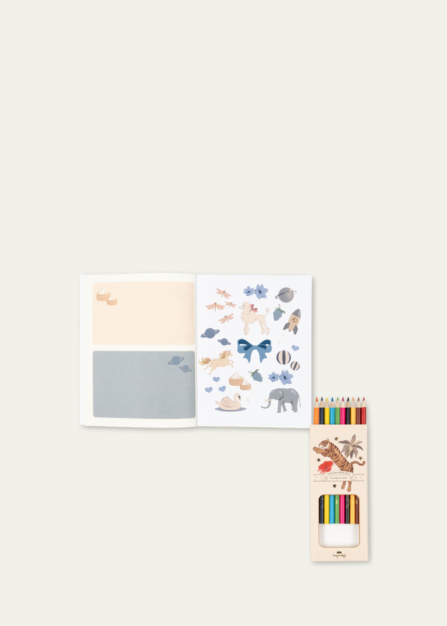 Konges Slojd Kid's Activity Book with Coloring Pencils - Bergdorf Goodman