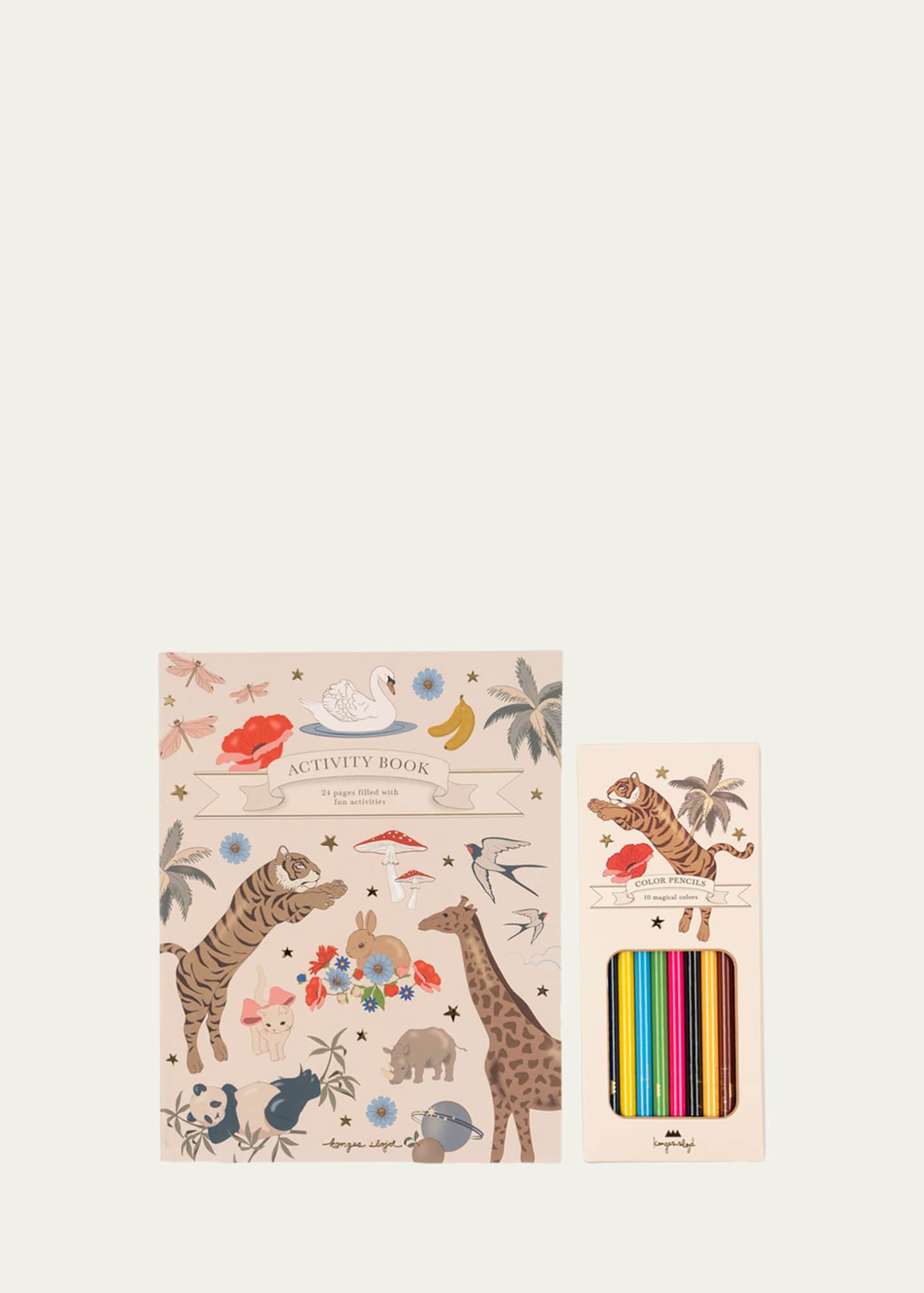 Konges Slojd Kid's Activity Book with Coloring Pencils - Bergdorf Goodman