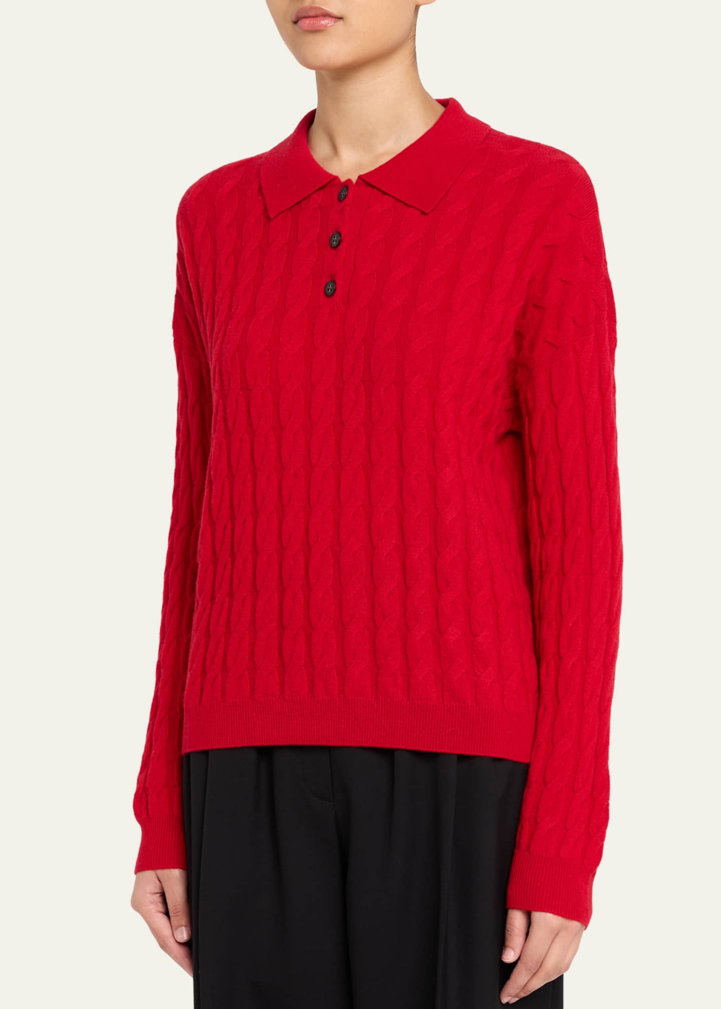 Lisa Yang Magnolie Cashmere Cable-Knit Sweater - Bergdorf Goodman