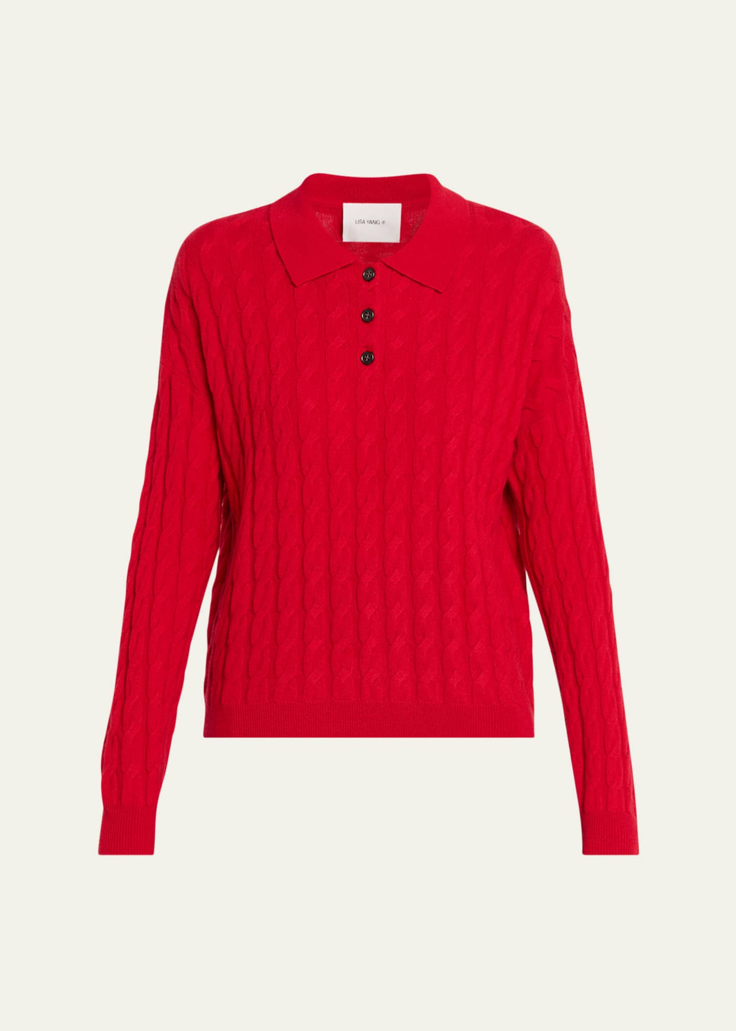 Lisa Yang Magnolie Cashmere Cable-Knit Sweater - Bergdorf Goodman