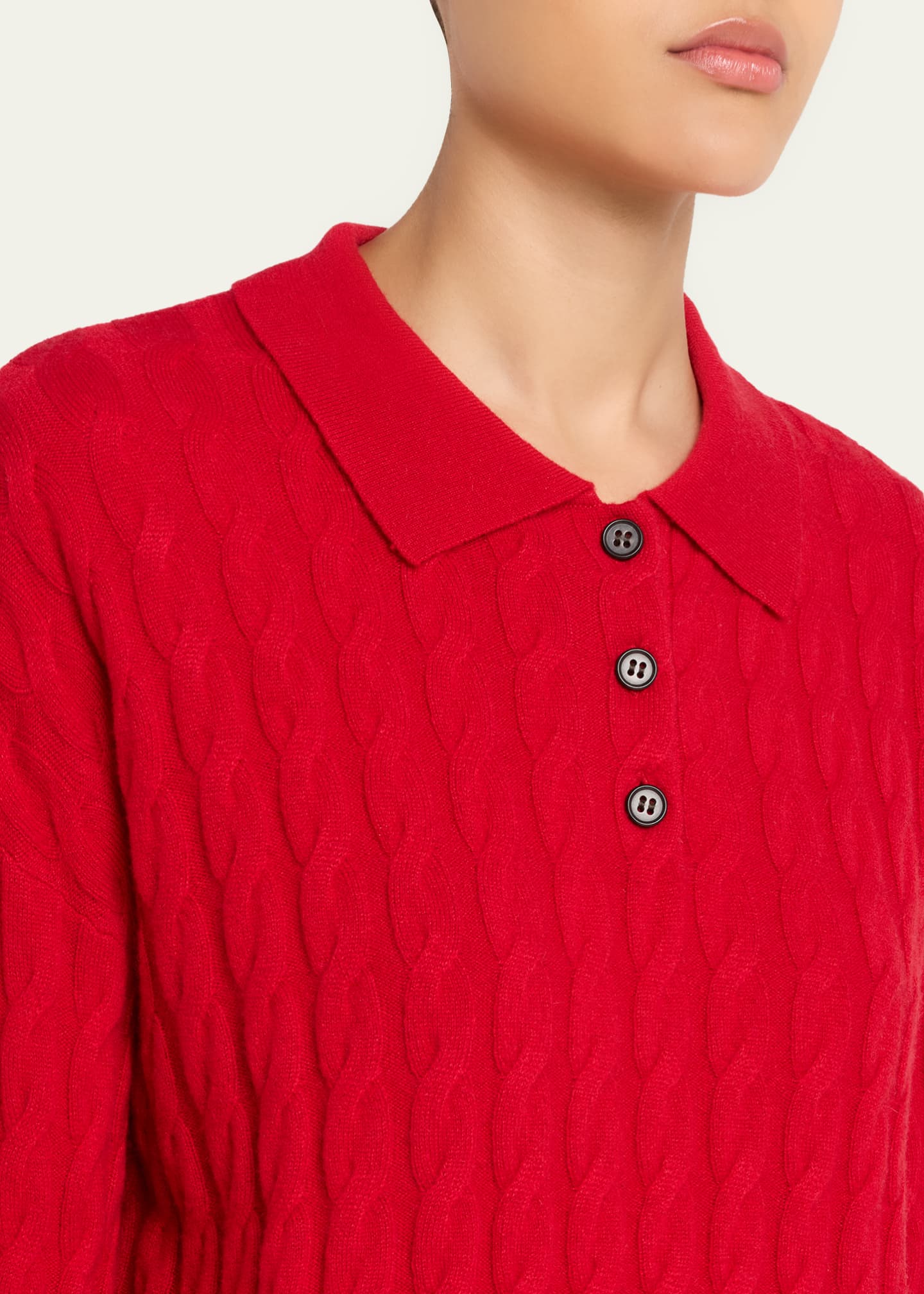 Lisa Yang Magnolie Cashmere Cable-Knit Sweater - Bergdorf Goodman