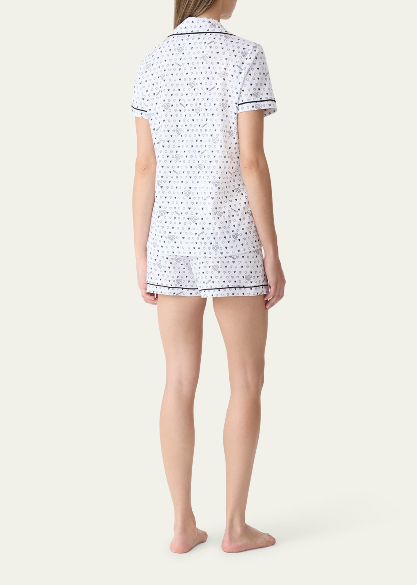 Mackage x Roller Rabbit Women’s Heart-Print Cotton Short Sleeve Polo ...