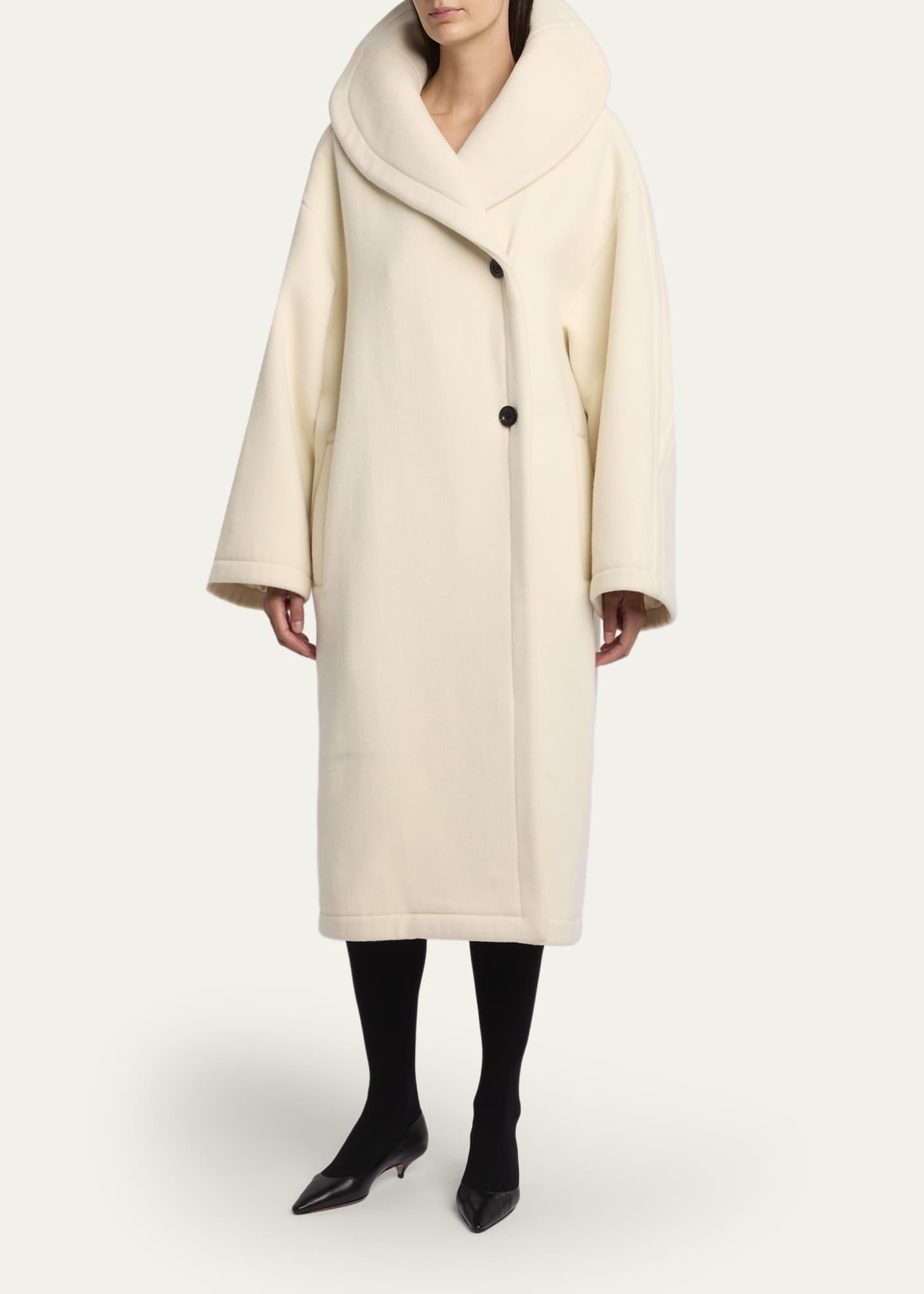 THE ROW Regino Double-Breasted Oversized Wool Coat - Bergdorf Goodman