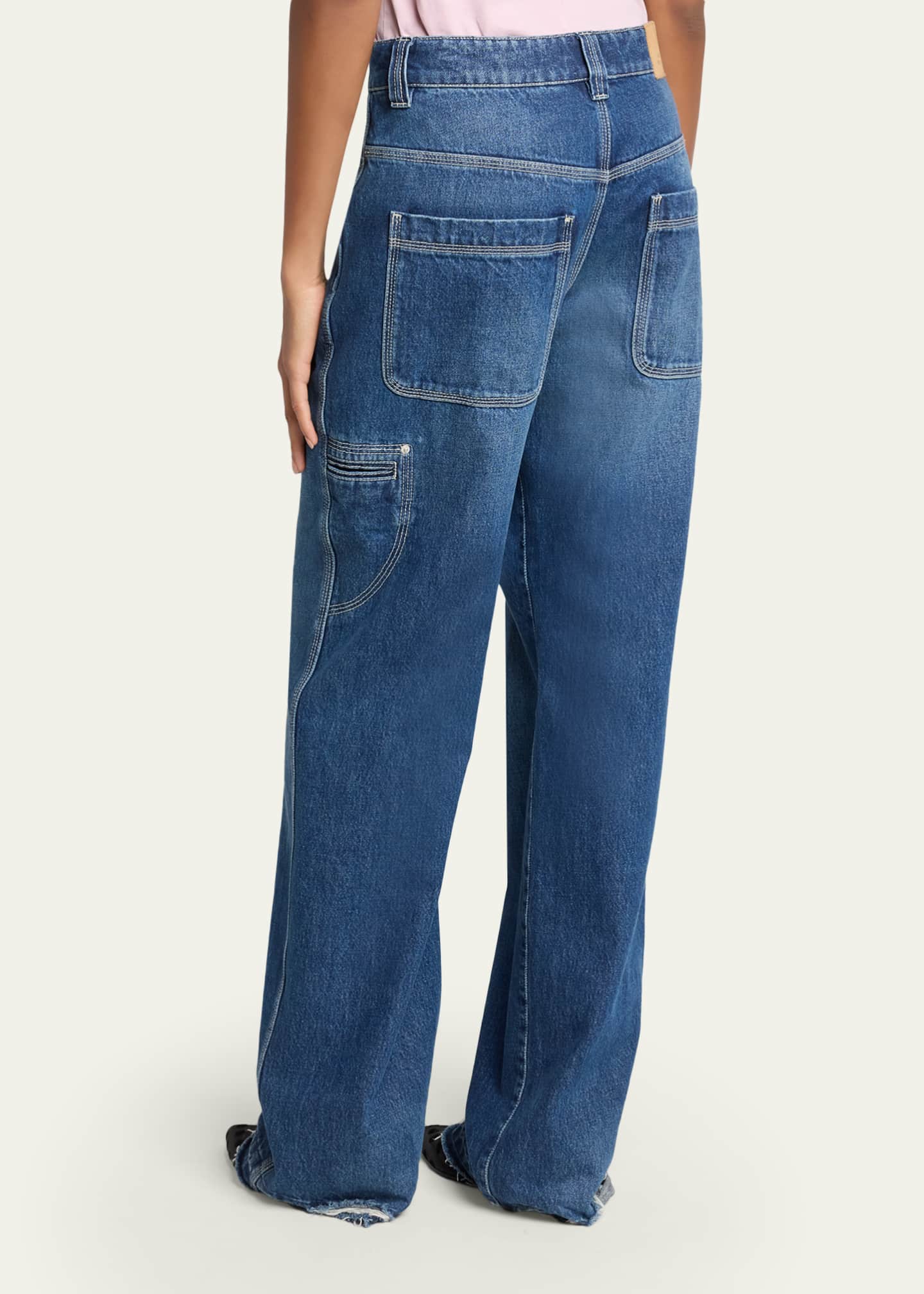 Isabel Marant Jeyda Straight-Leg Released-Hem Jeans - Bergdorf Goodman