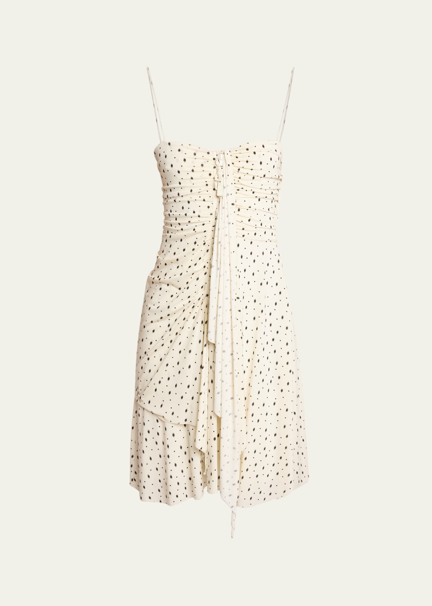 Isabel Marant Gemma Polka-Dot Draped Mini Dress - Bergdorf Goodman