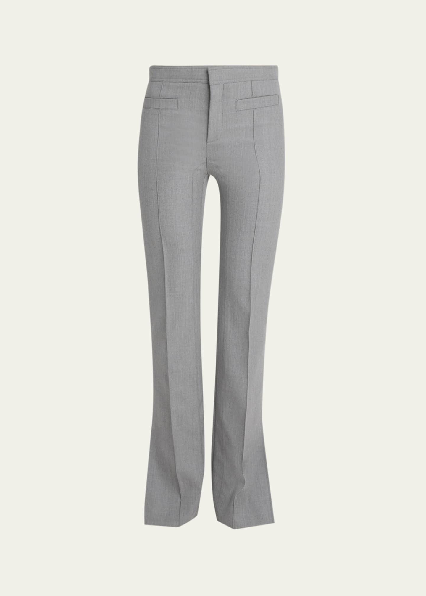 Chloe Split-Hem Wool Trousers - Bergdorf Goodman