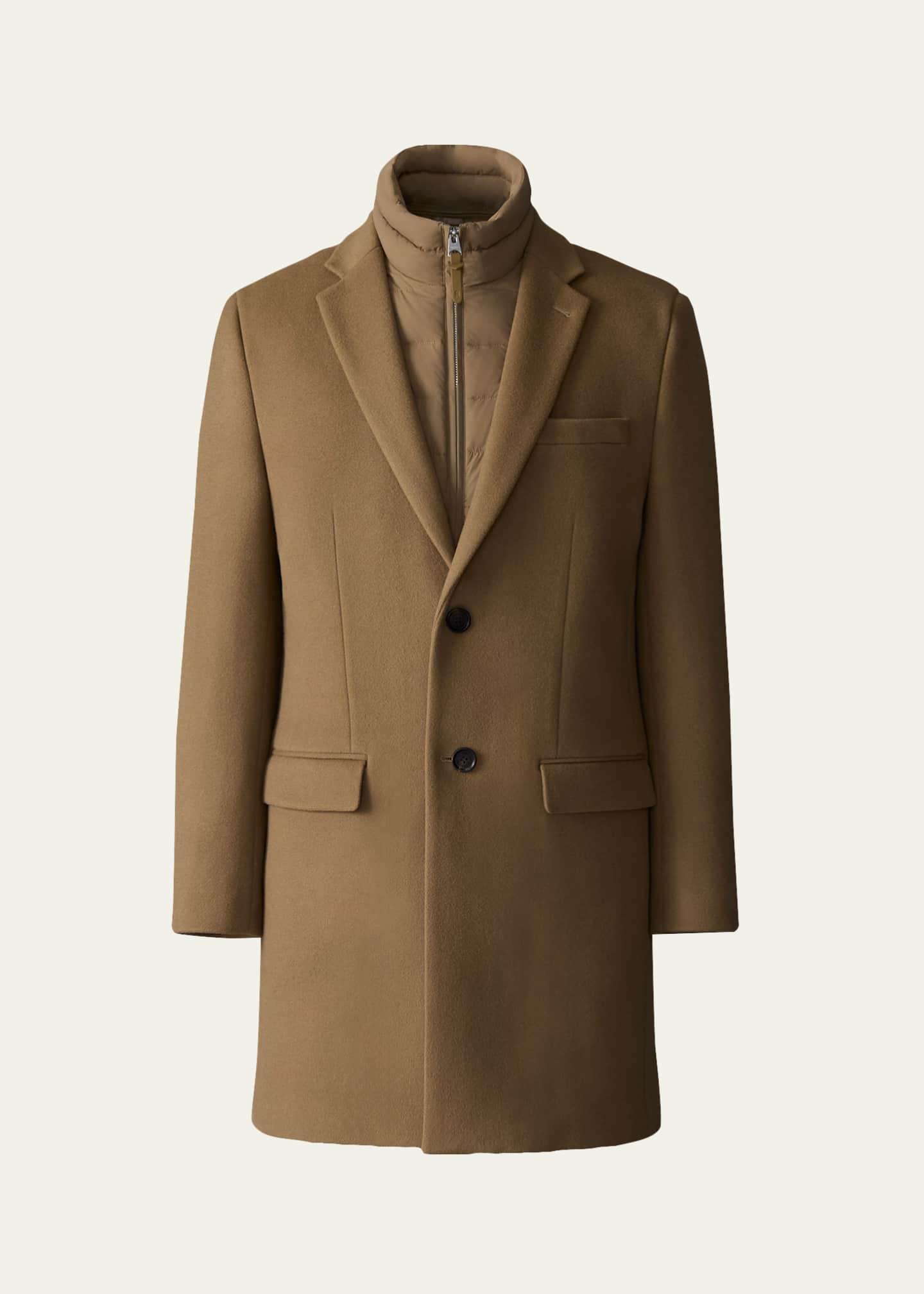 Mackage Men's Skai-SLB 3-in-1 Wool Overcoat with Removable Down Liner ...