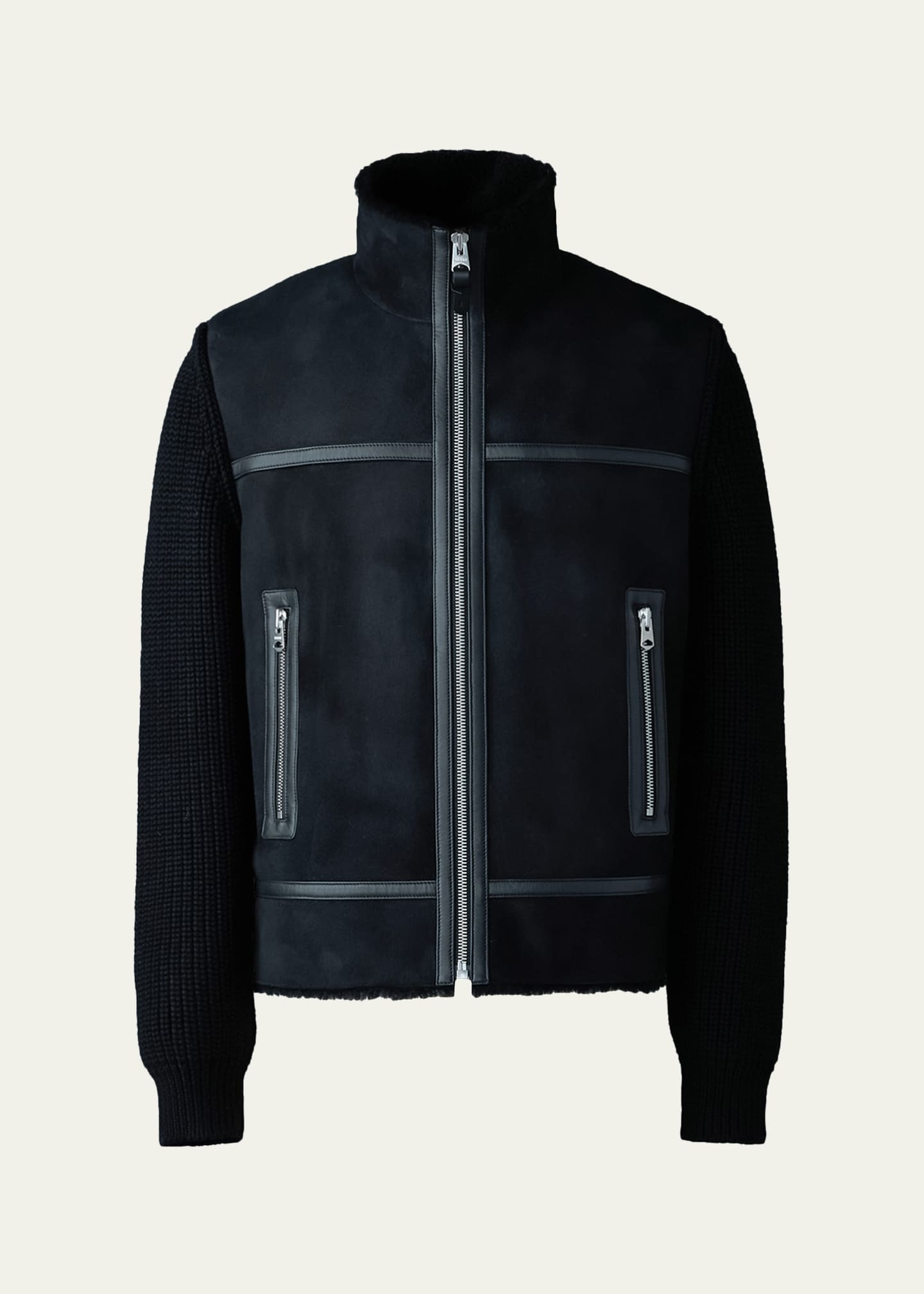 Mackage Men's Jonathan Mixed-Media Shearling Jacket - Bergdorf Goodman