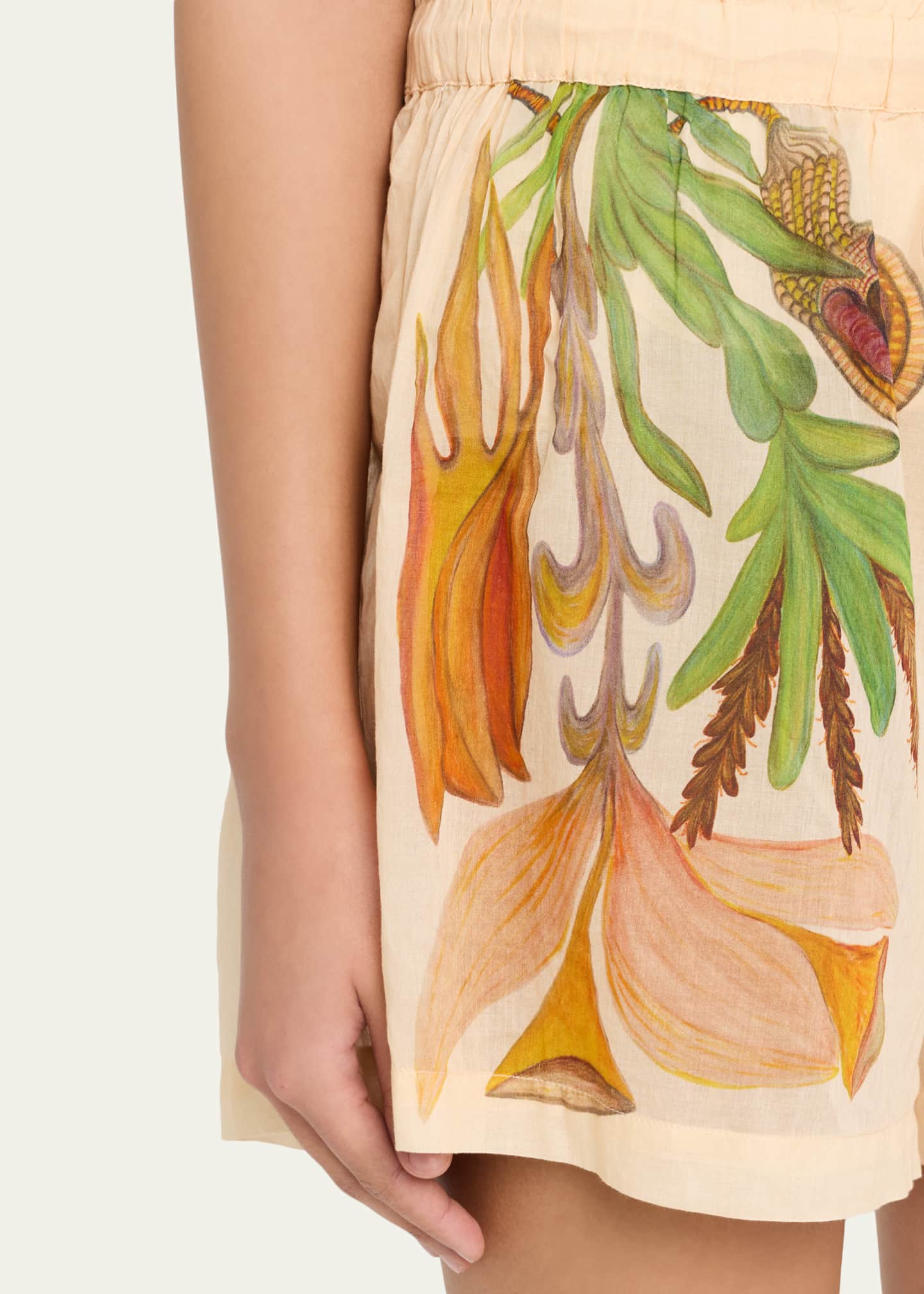Ulla Johnson Water Blossoms Bijou Coverup Shorts - Bergdorf Goodman