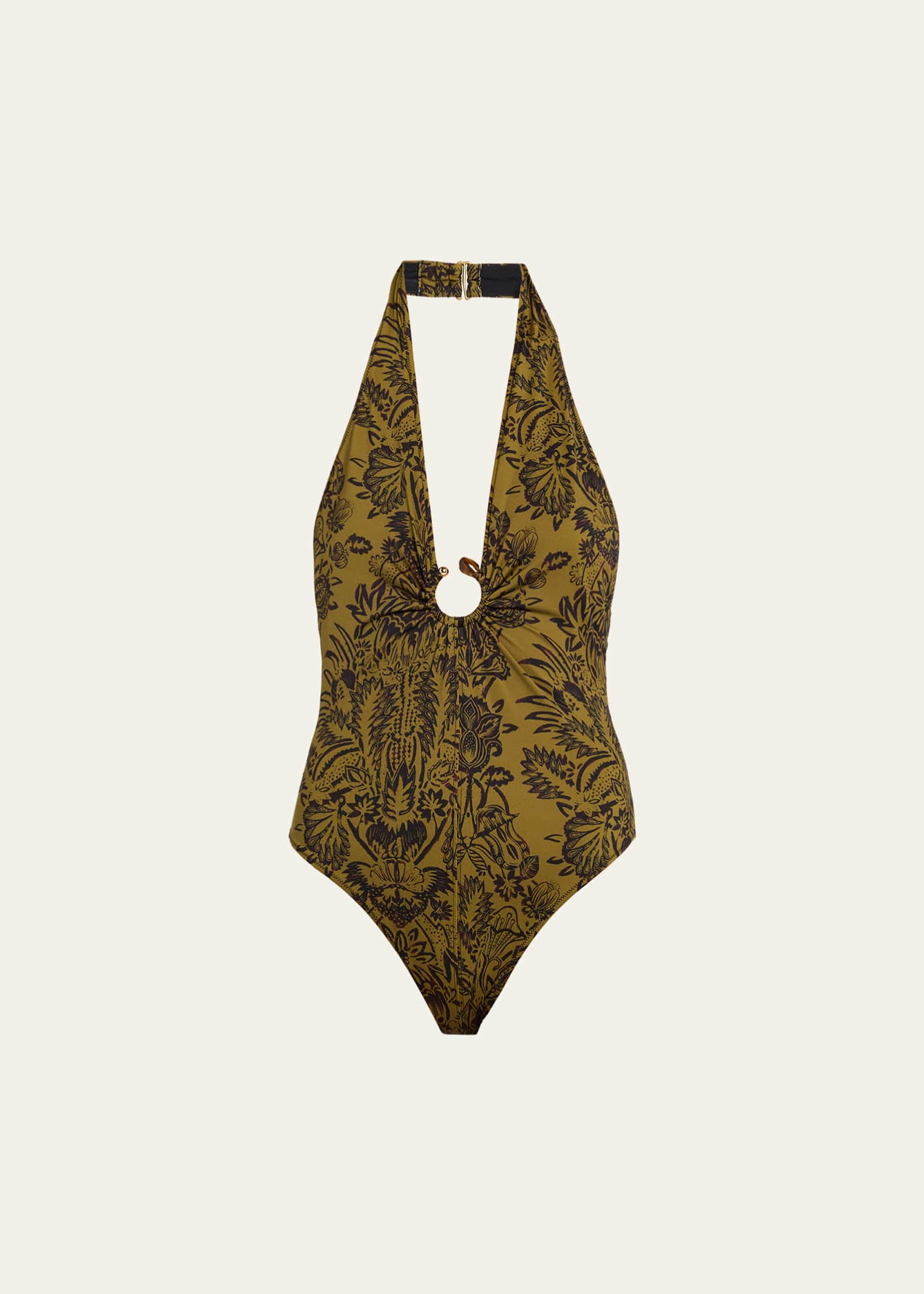 Ulla Johnson Milos Halter One-Piece Swimsuit - Bergdorf Goodman
