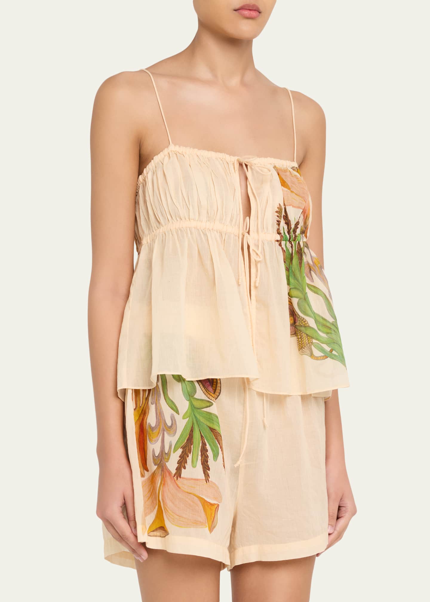 Ulla Johnson Water Blossoms Tallulah Coverup Top - Bergdorf Goodman