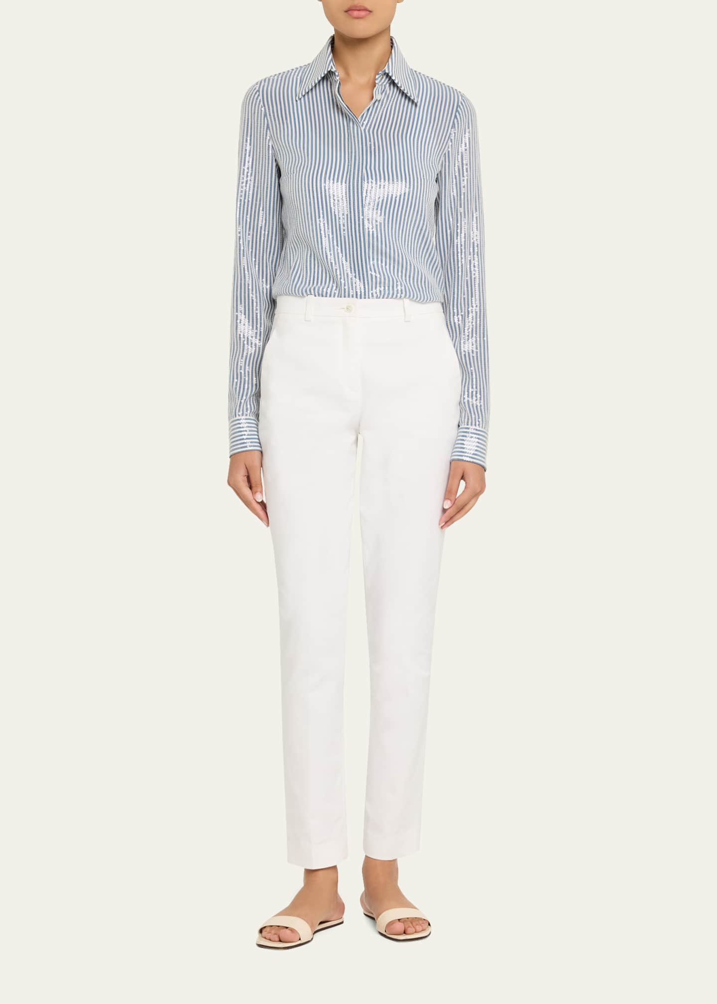 Michael Kors Collection Samantha Slim Double Crepe Pants - Bergdorf Goodman
