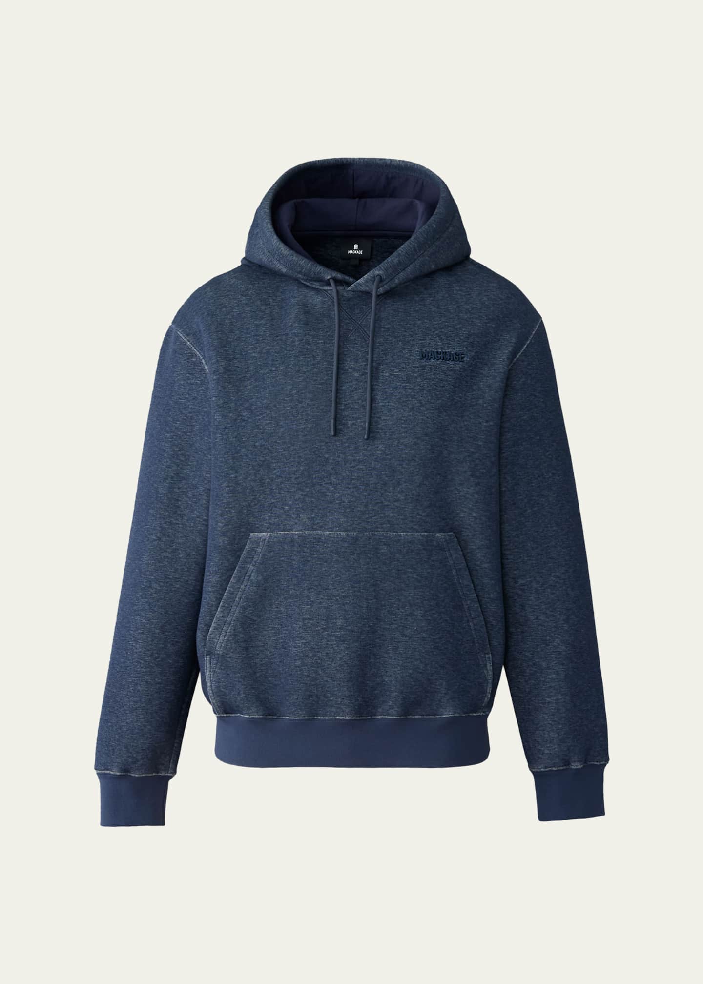 Mackage Men's Krystian Double-Face Jersey Logo Hoodie - Bergdorf Goodman