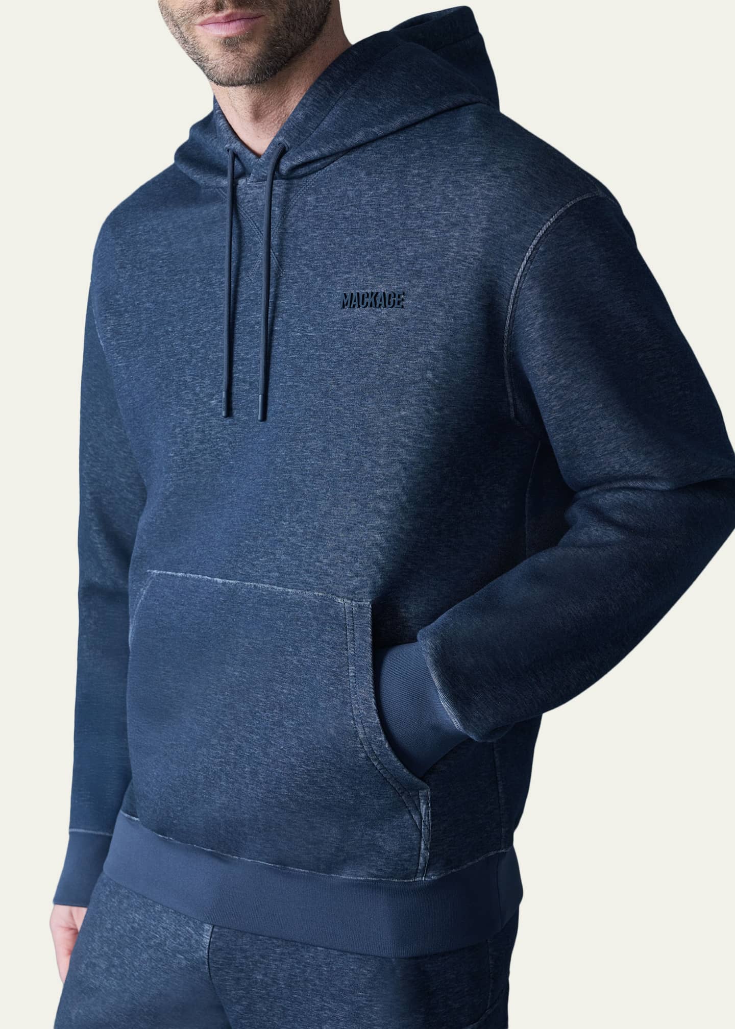 Mackage Men's Krystian Double-Face Jersey Logo Hoodie - Bergdorf Goodman