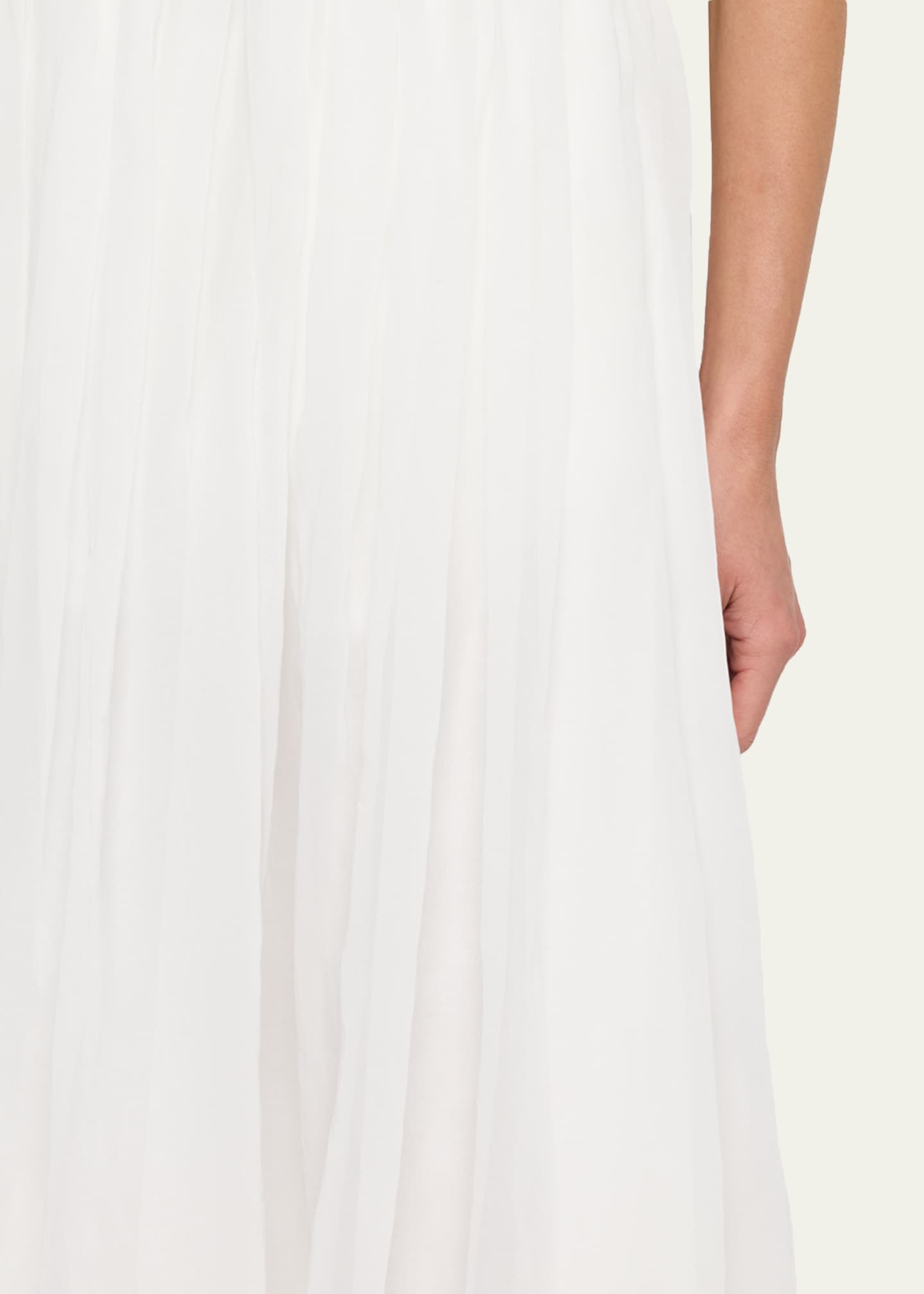 Brunello Cucinelli Cotton Organza Pull-On Midi Skirt - Bergdorf Goodman