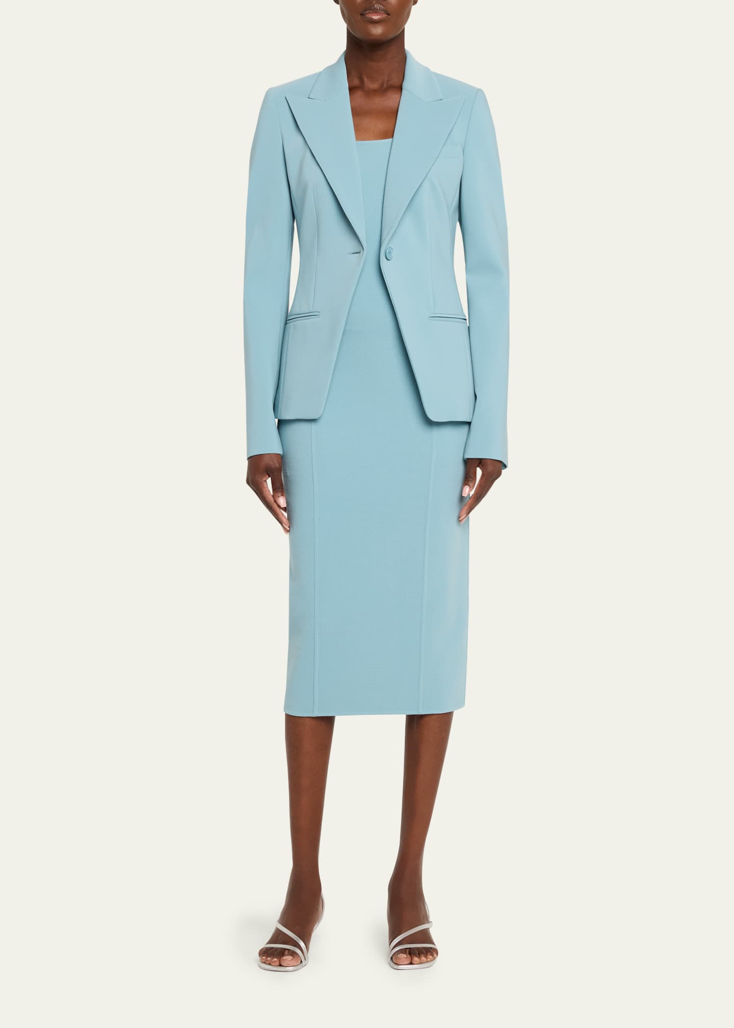 Michael Kors Collection Sabrina Single-Button Stretch Wool Blazer ...
