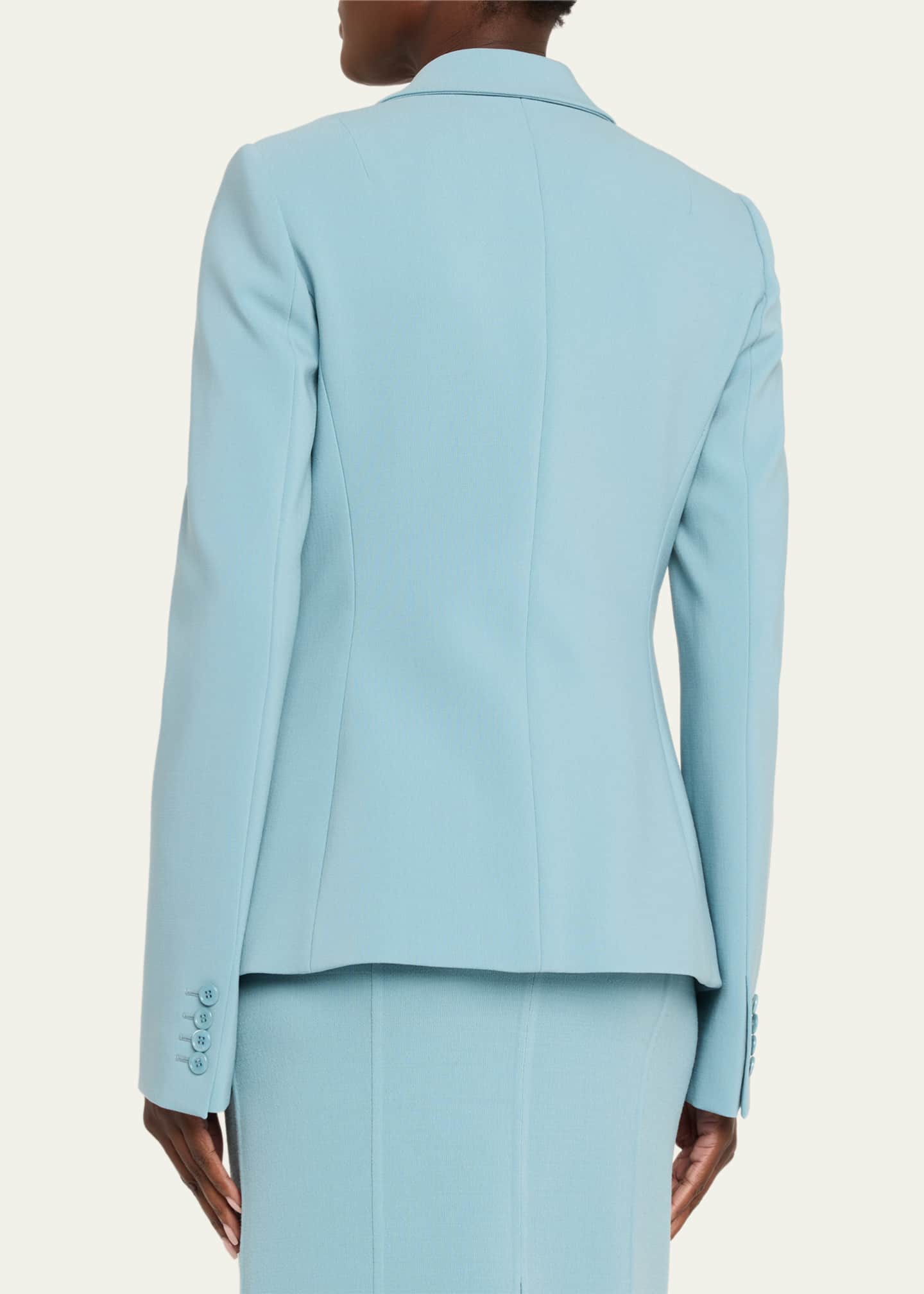 Michael Kors Collection Sabrina Single-Button Stretch Wool Blazer ...