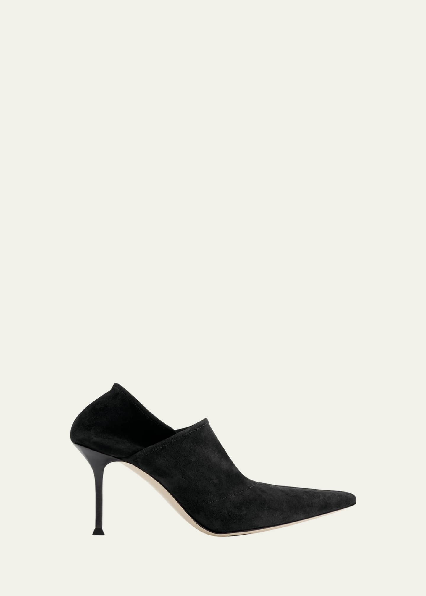 Christen 75mm Helix Stretch Suede Pumps - Bergdorf Goodman