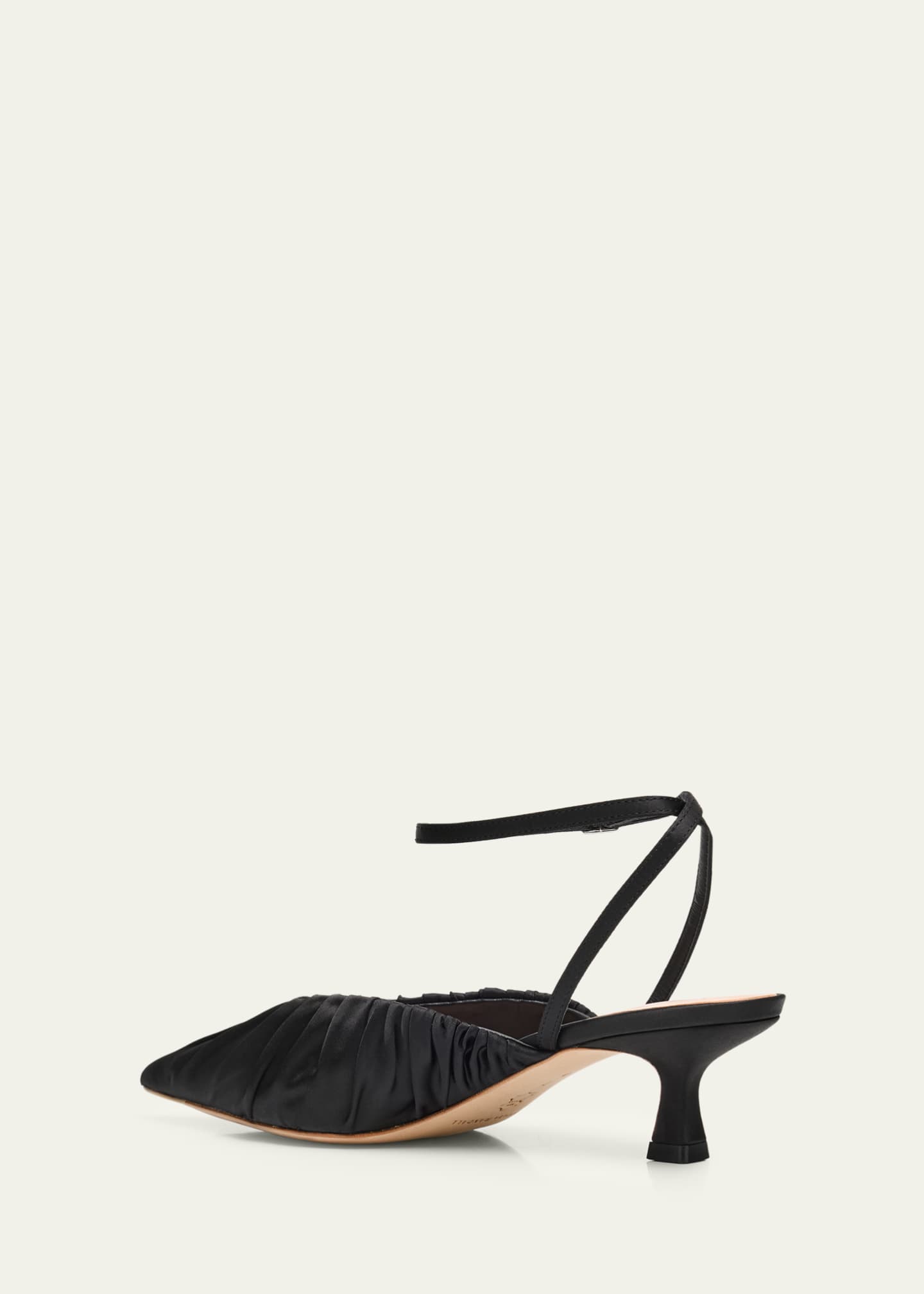 Loeffler Randall 50mm Rio Satin Kitten-Heel Pumps - Bergdorf Goodman